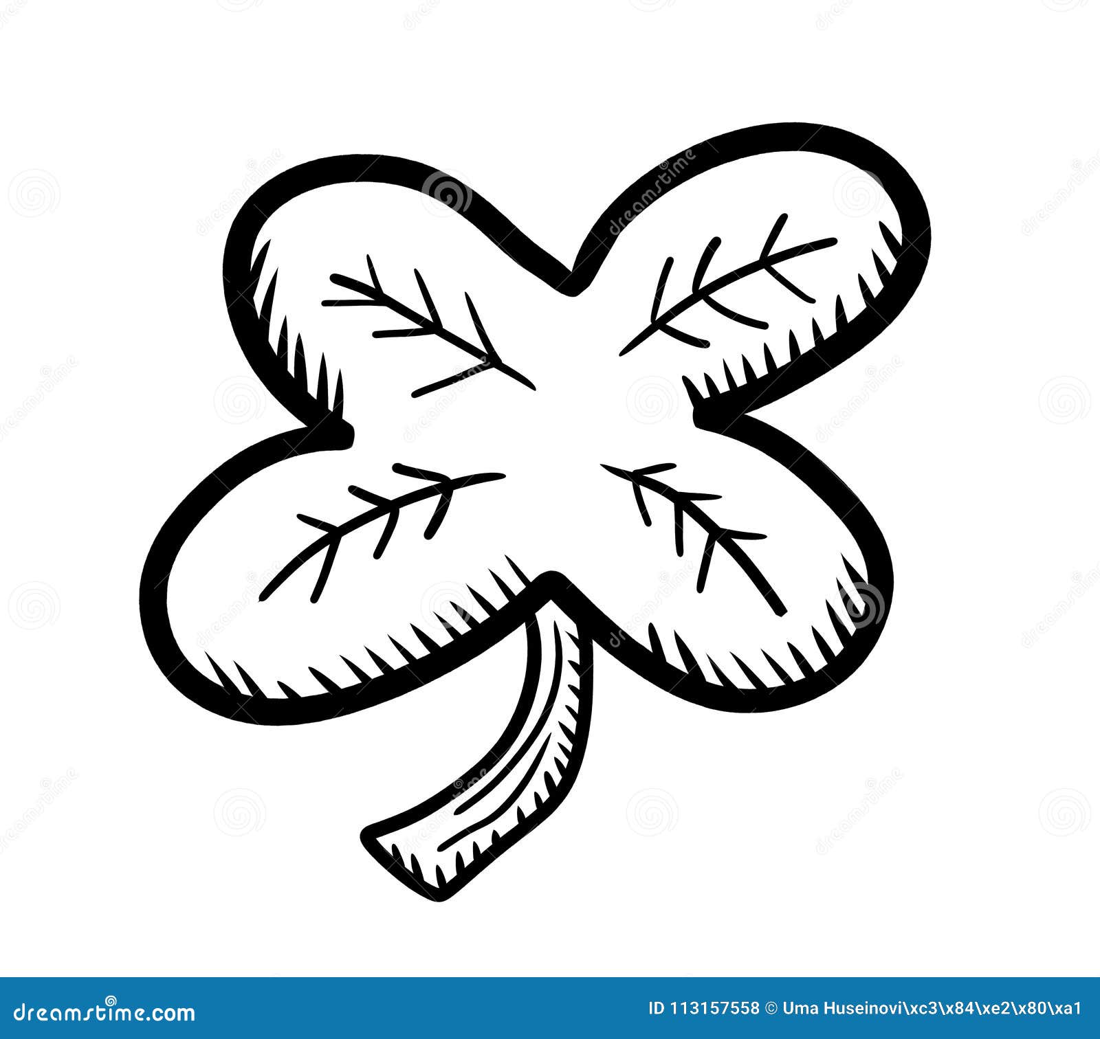 Epic Clover Doodle stock illustration. Illustration of isolated - 113157558