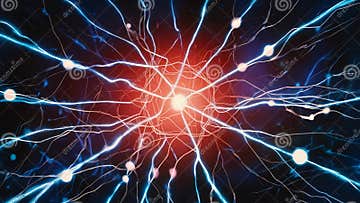 Digital Illustration of Complex Neural Network Pathways Stock Image ...