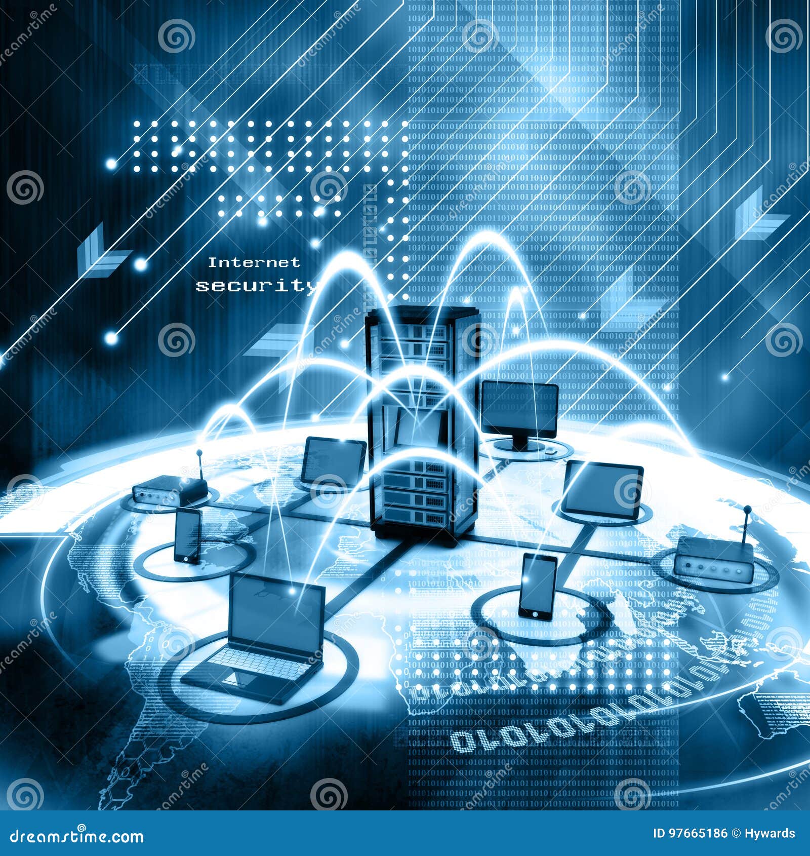 Computer network stock illustration. Illustration of information - 97665186