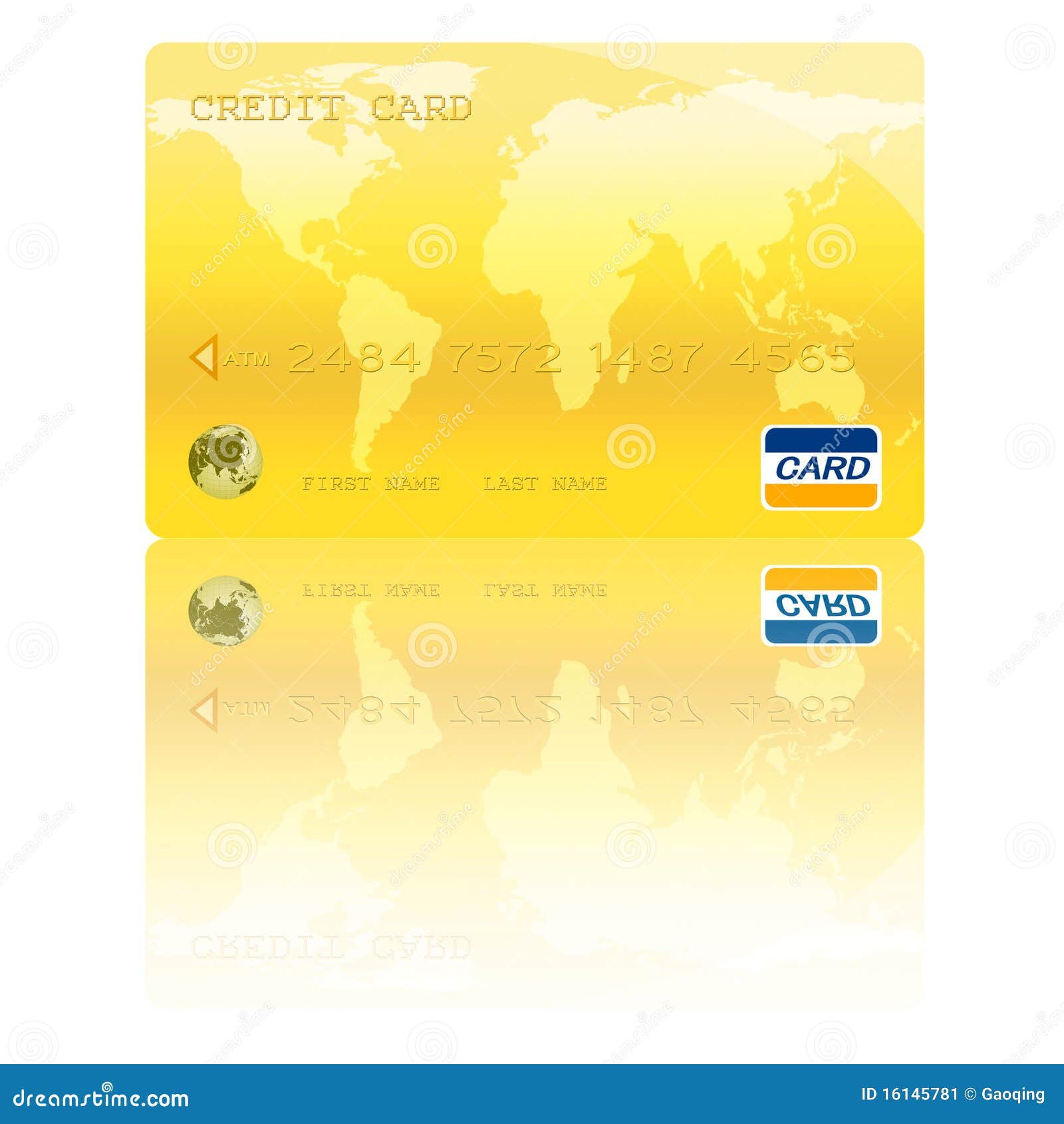 Digital Illustration Credit Card Reflection Stock Illustration ...