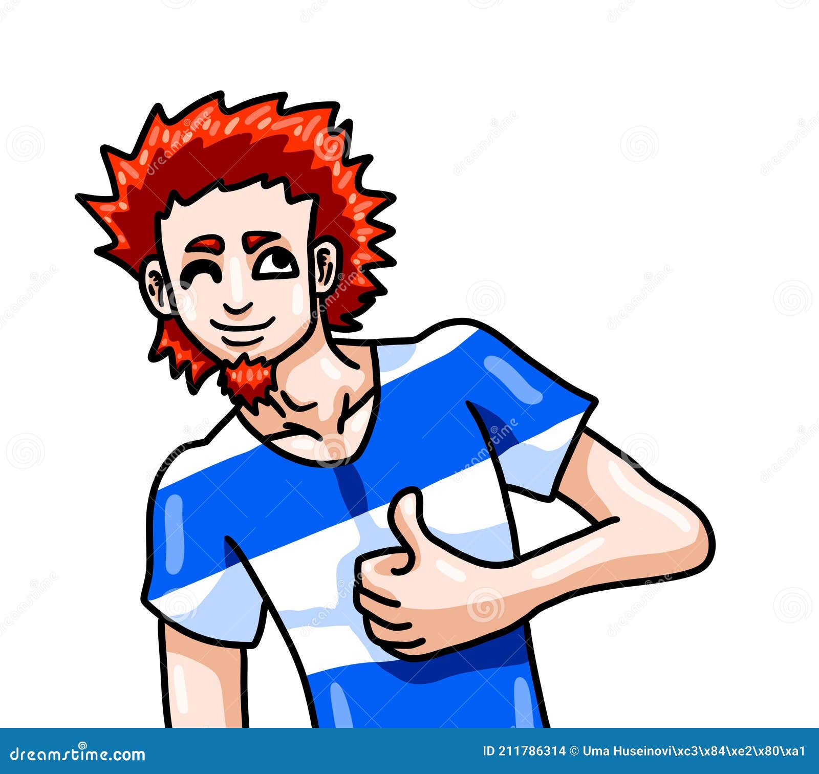 A Cute Handsome Ginger Man stock illustration. Illustration of drawing ...