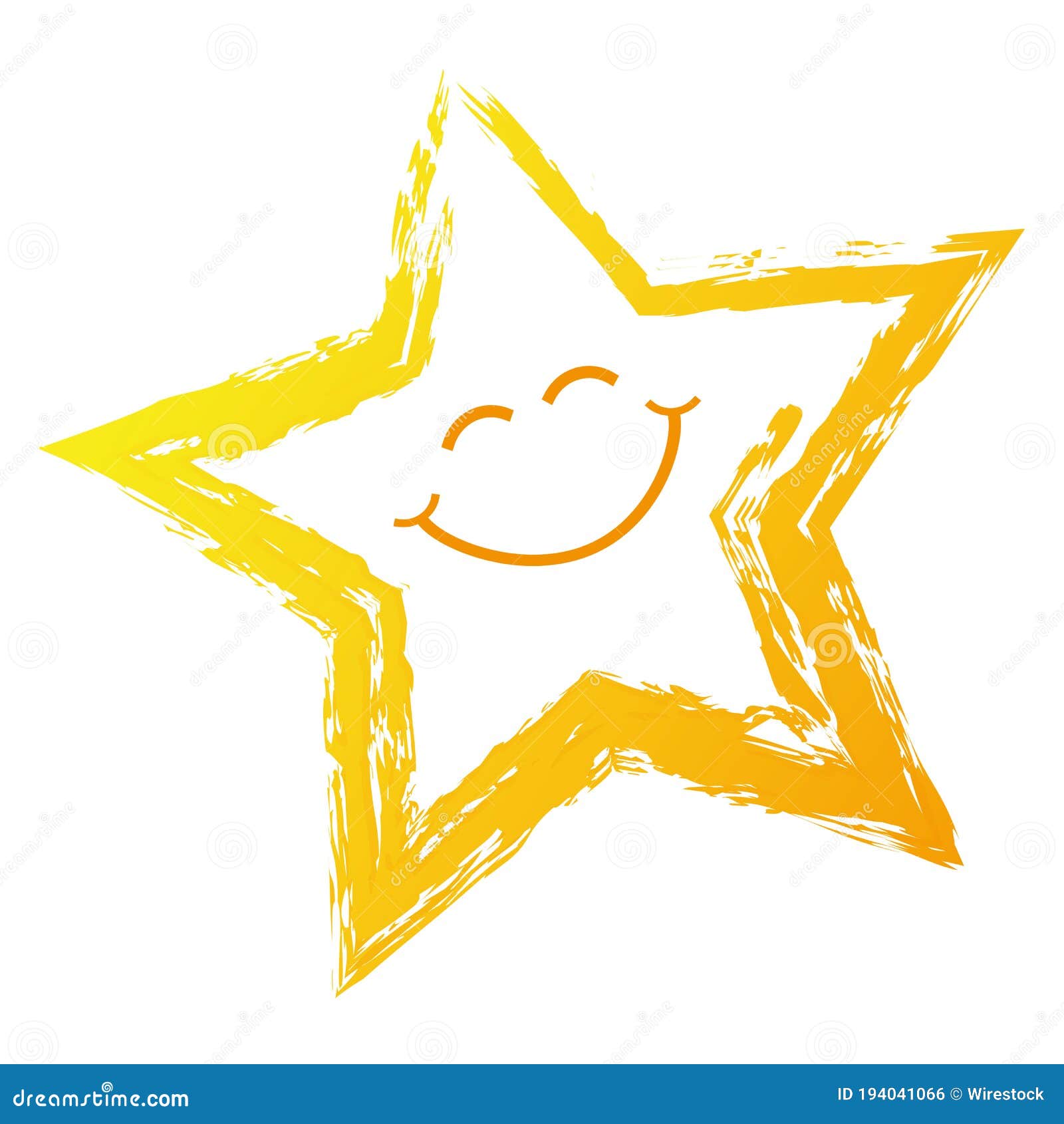 Star Happy Emoticon Cartoon Face Vector Illustration | CartoonDealer ...