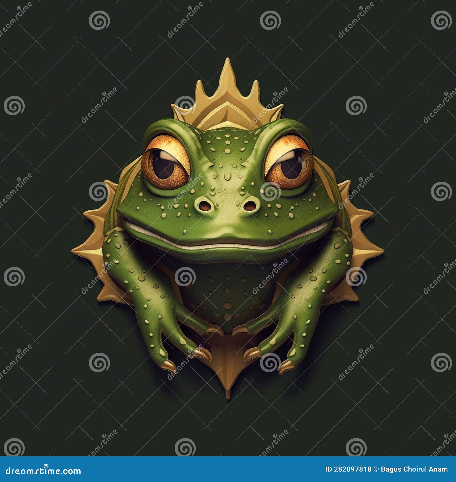 Digital Illustration 2D Frog Logo Stock Illustration - Illustration of ...