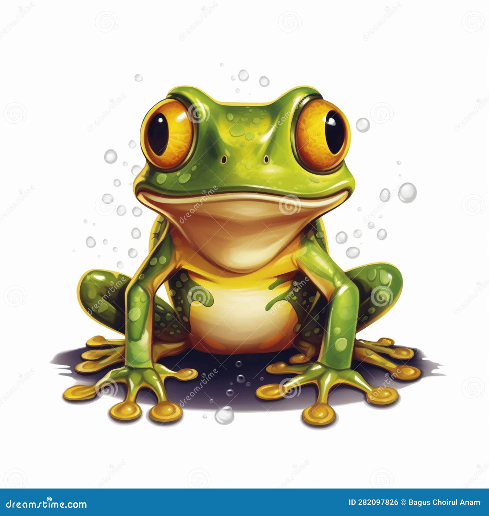 Digital Illustration 2D Frog Logo Stock Illustration - Illustration of ...