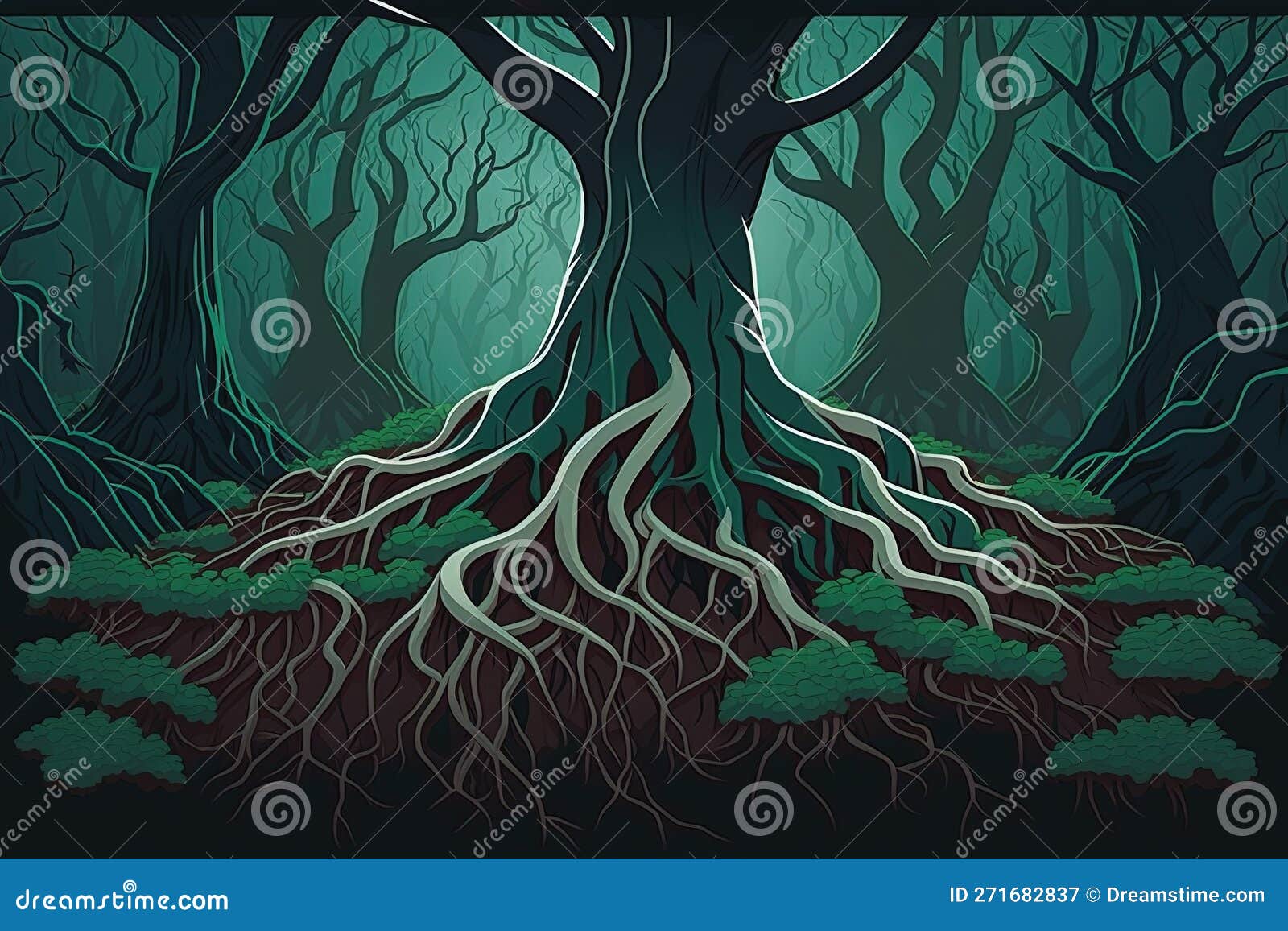 Man Entangled With Tree ,Concept Art ,Modern Art, AI Generated Royalty ...