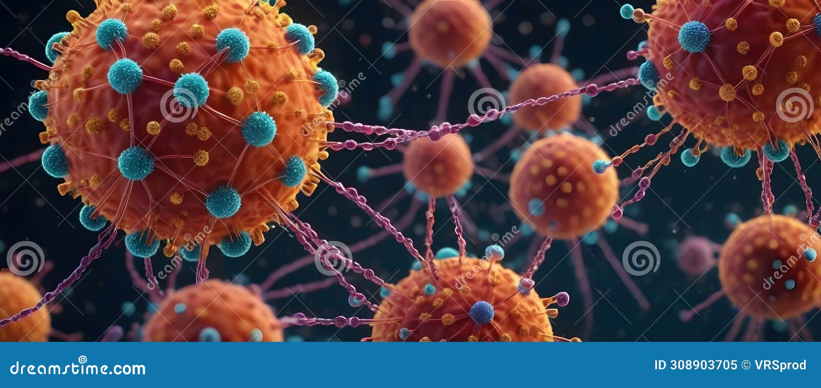 Intricate Viral Network Illustration AI Generative Stock Image - Image ...