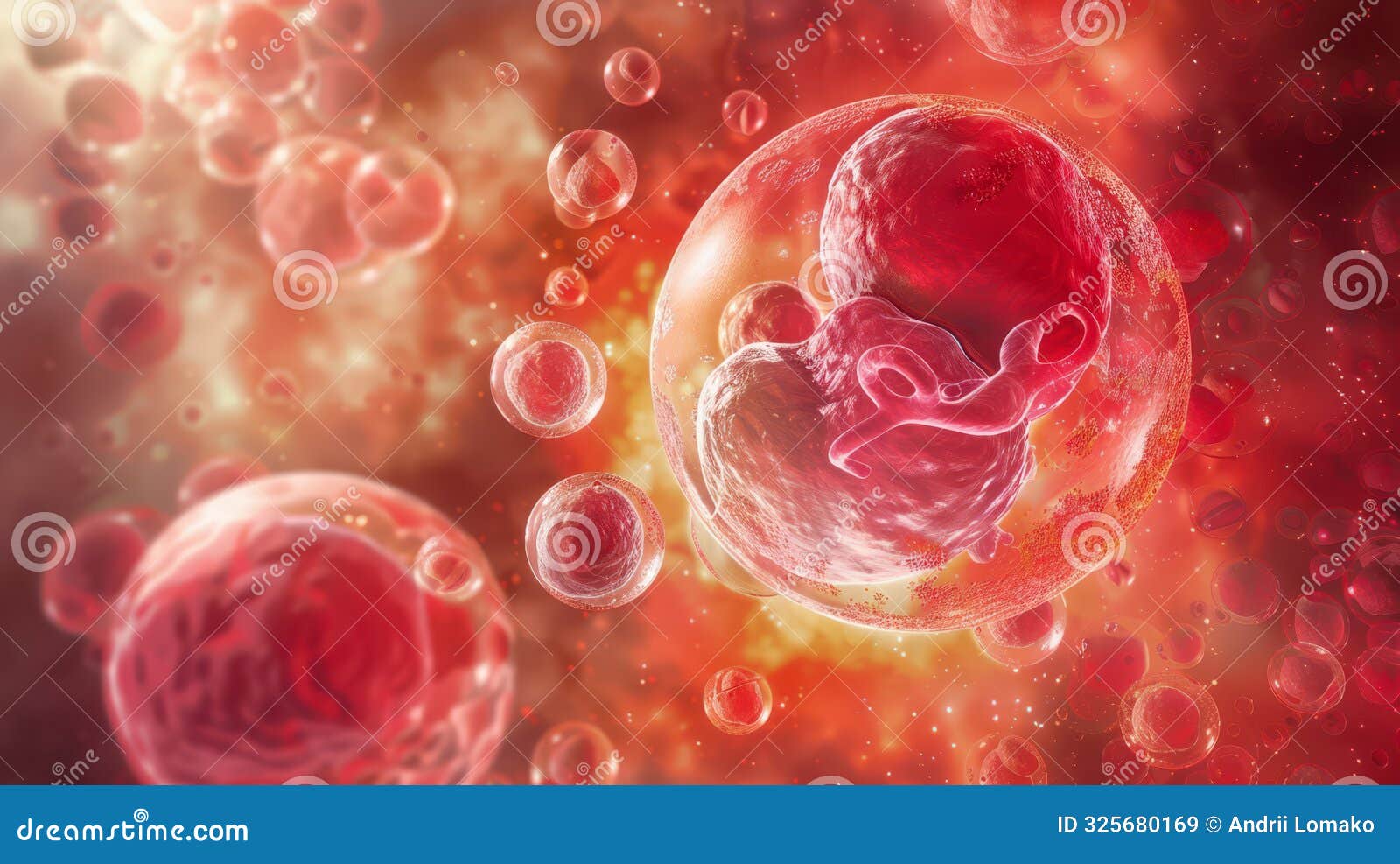 Digital Illustration of a Human Embryo Developing in the Womb Stock ...