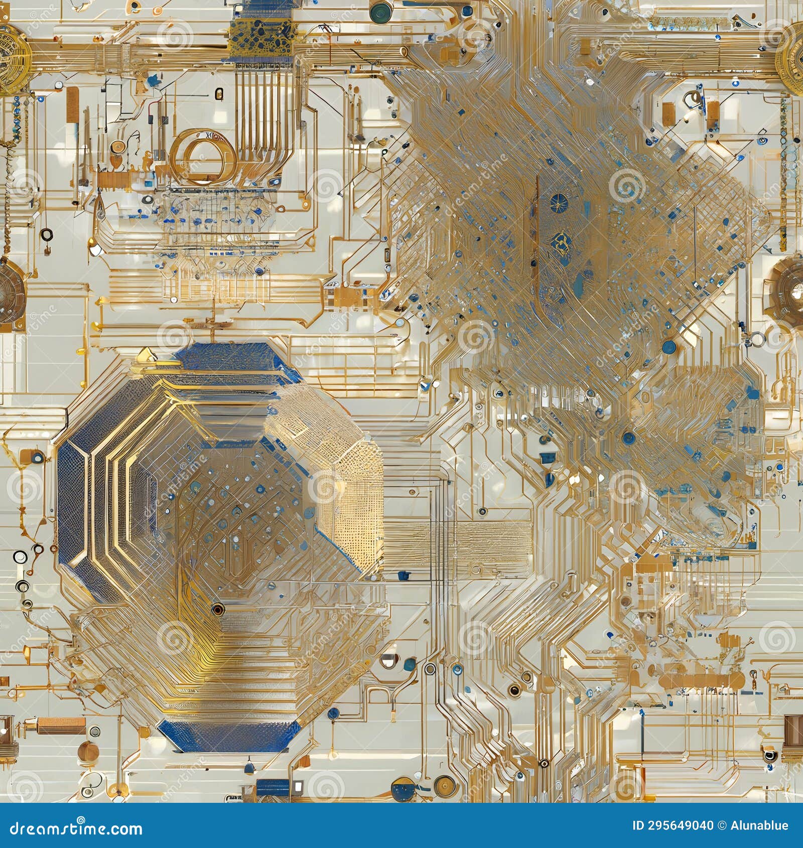 A Digital Illustration Describing Quantum Computing. Stock Illustration ...