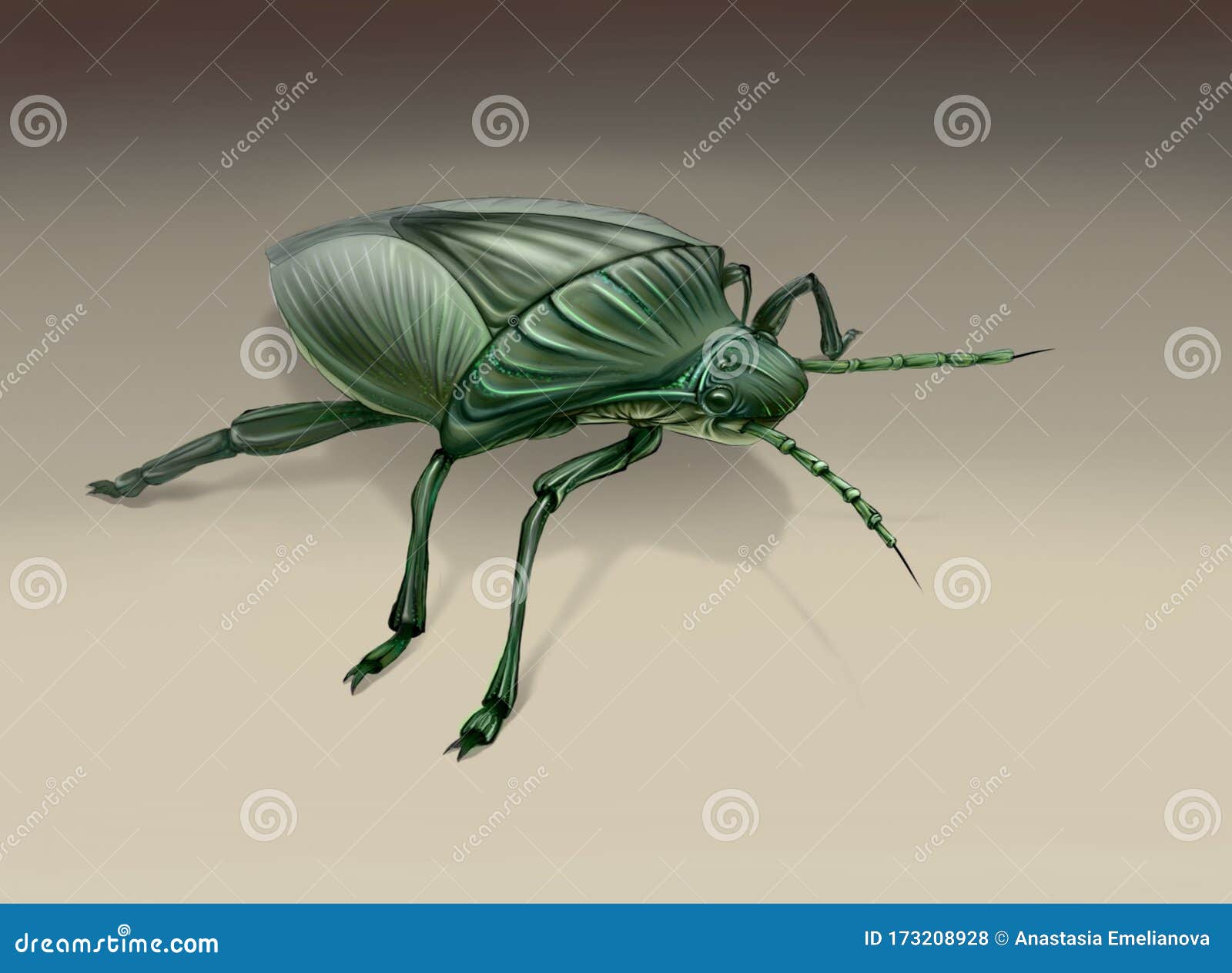 The fantasy bug stock illustration. Illustration of closeup - 173208928