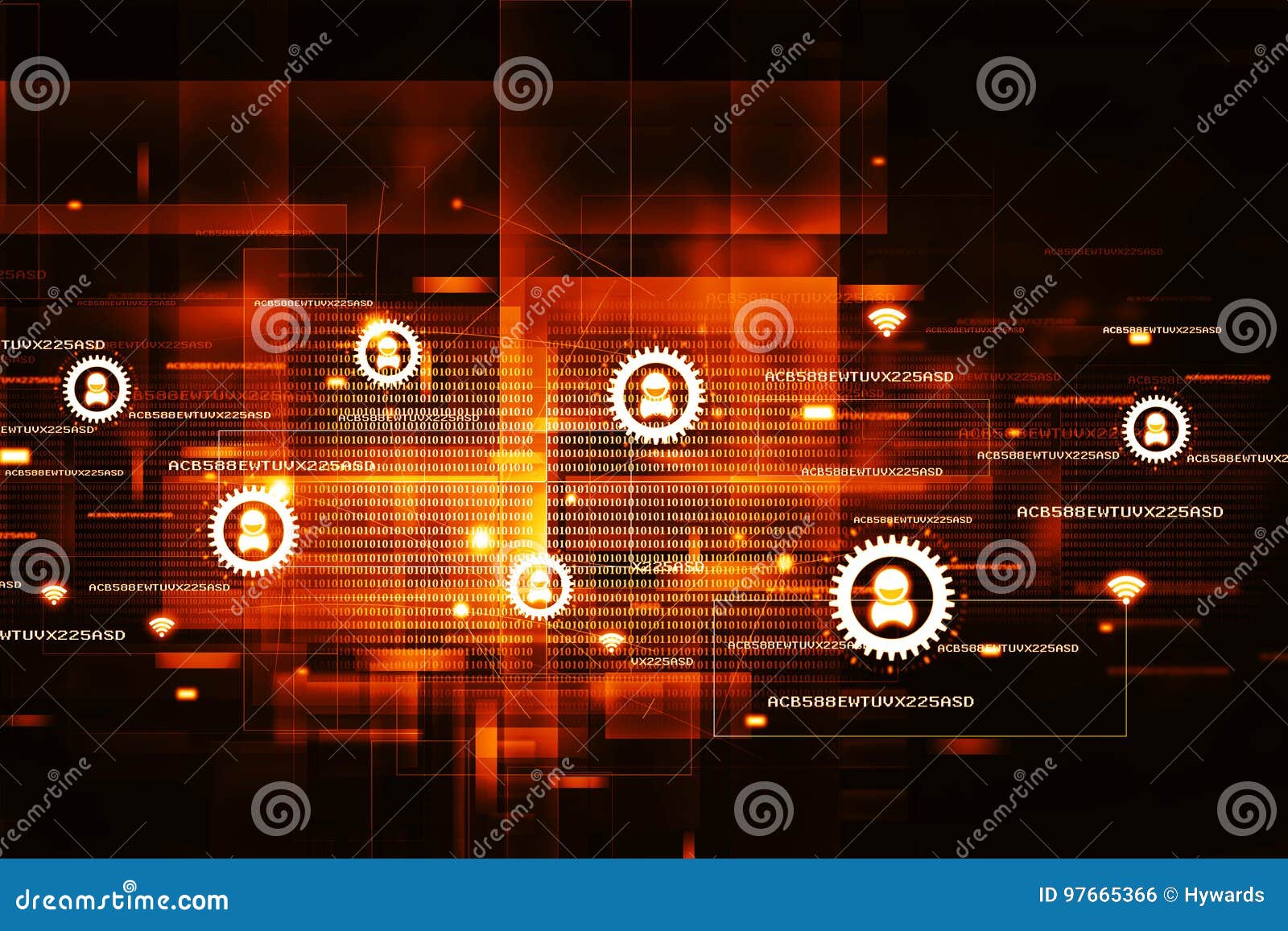 Digital network technology stock illustration. Illustration of virtual ...