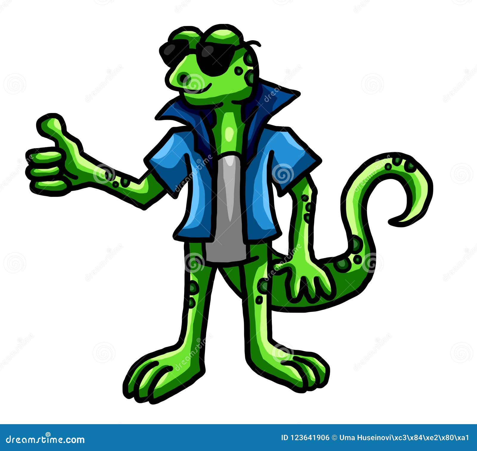 Funny Disco Lizard stock illustration. Illustration of jacket - 123641906