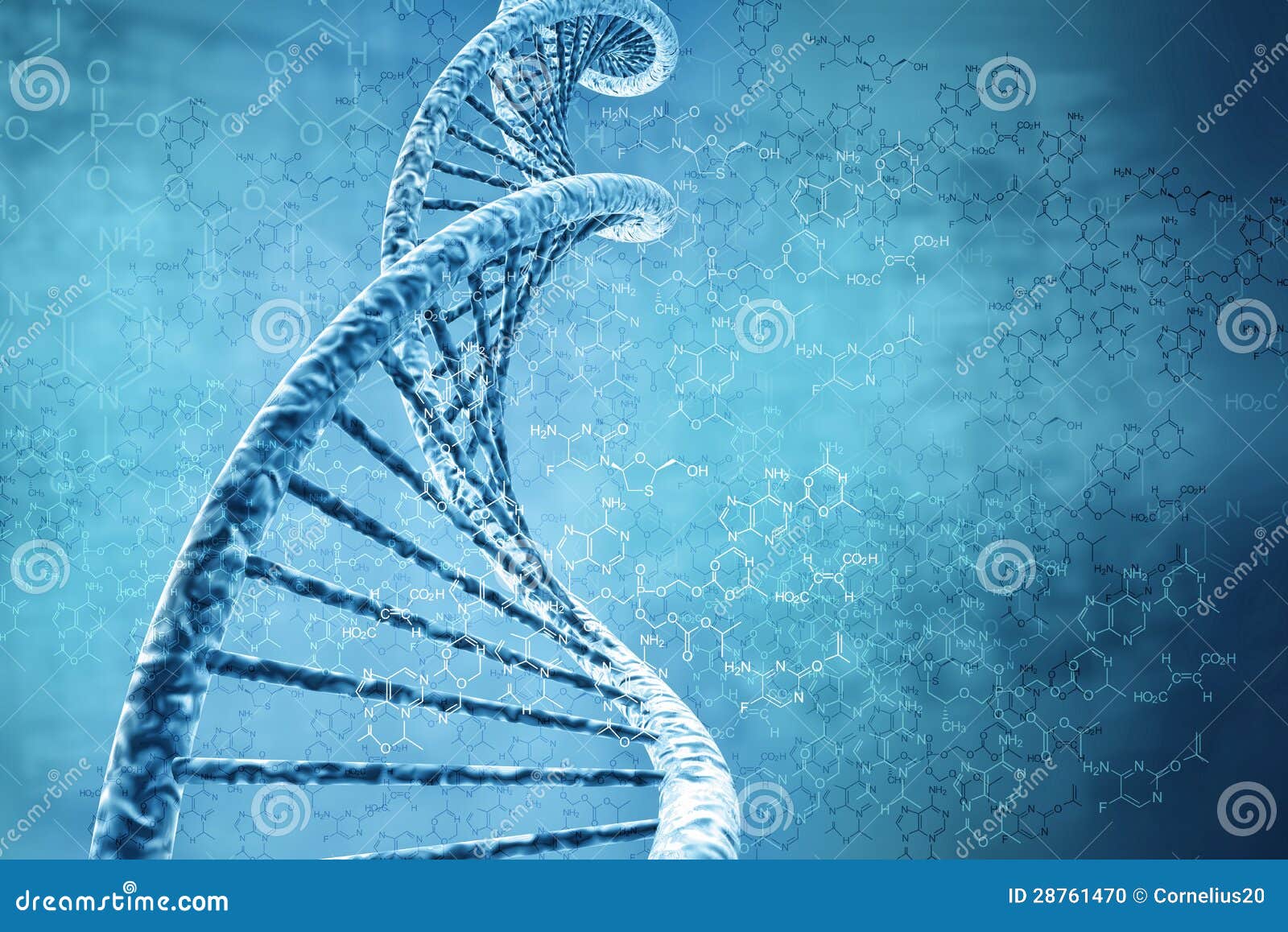 Digital Illustration of Dna Stock Illustration - Illustration of ...