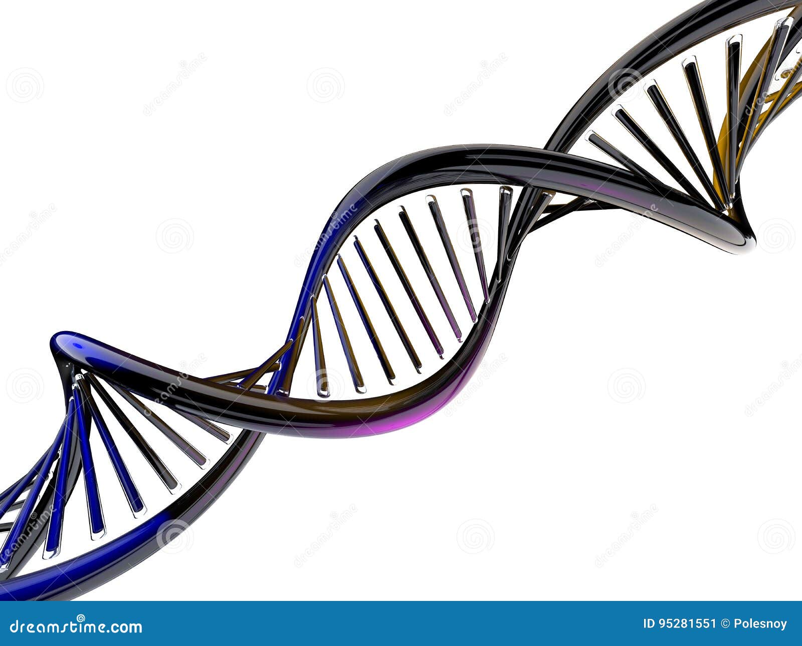 Digital Illustration of a DNA Model. 3D Stock Illustration ...