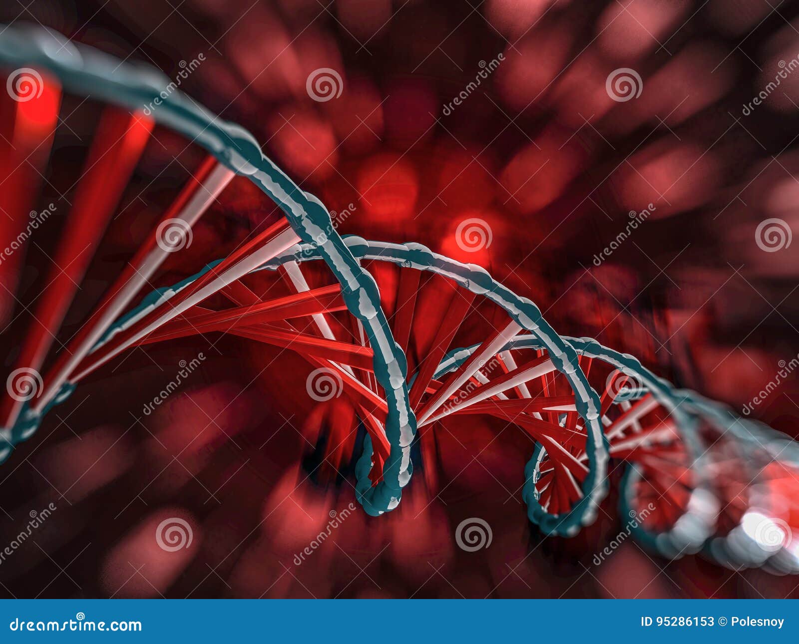 Digital Illustration of a DNA Model. 3D Stock Illustration ...