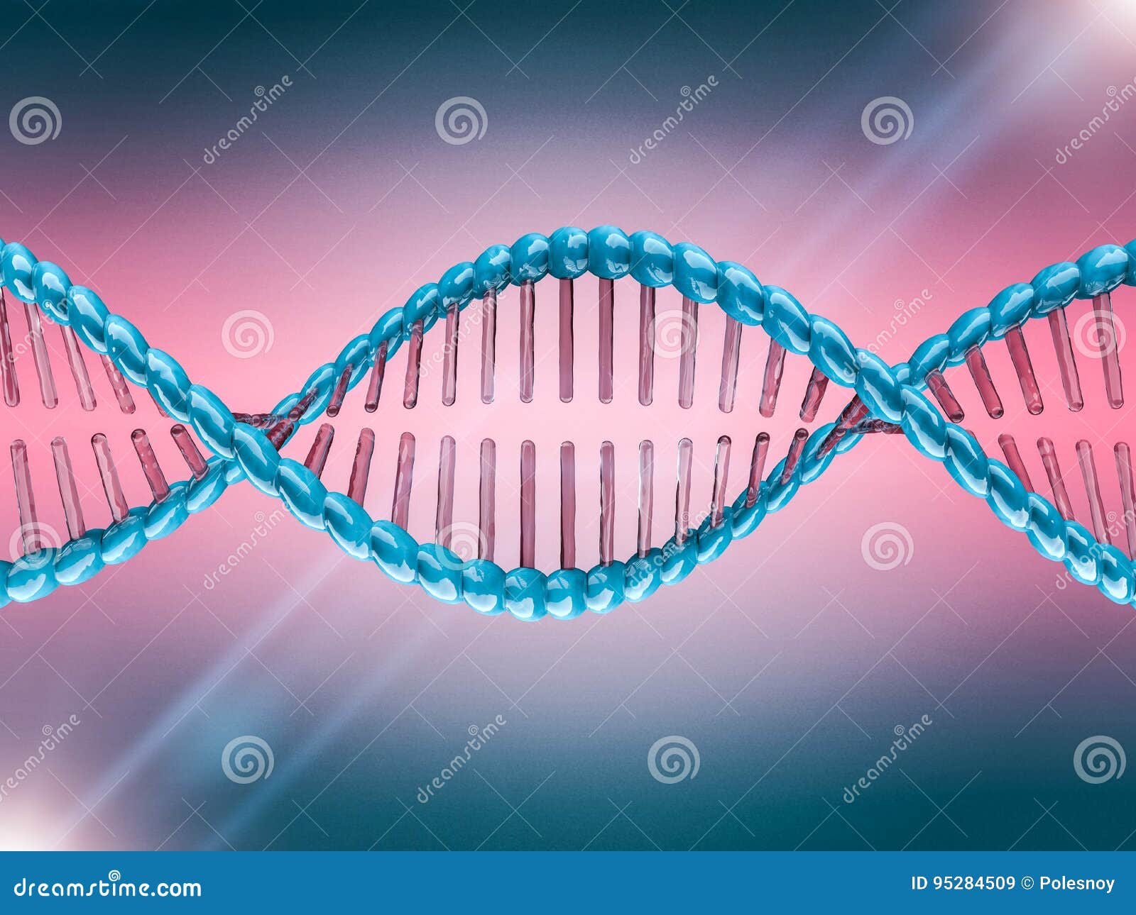 Digital Illustration of a DNA Model. 3D Stock Illustration ...