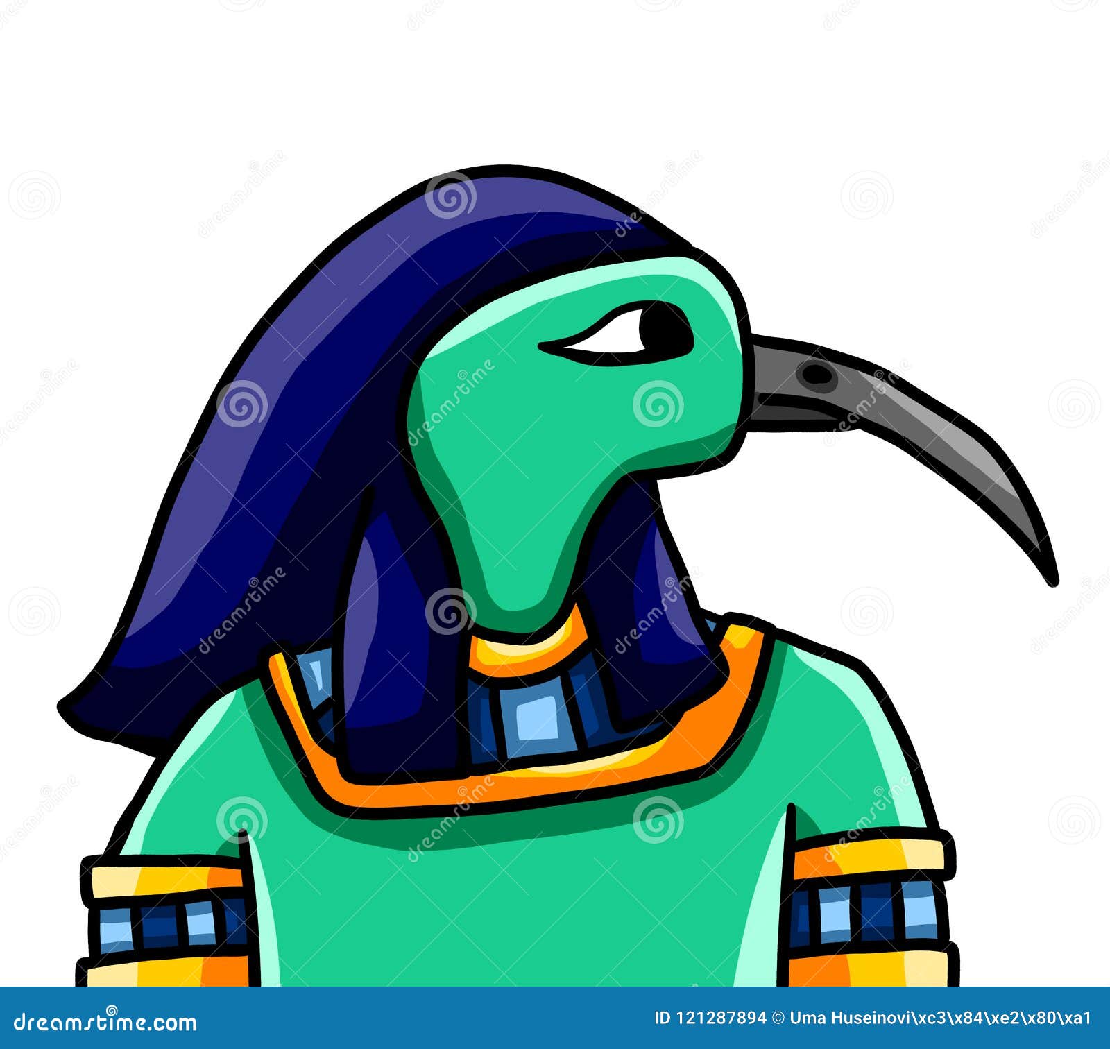 Egyptian God Thoth stock illustration. Illustration of history - 121287894