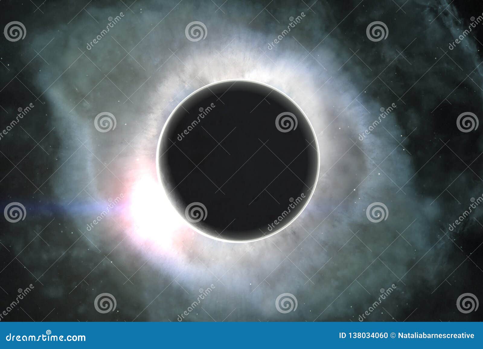 Digital Illustration of a Fantasy Eclipse Stock Illustration ...