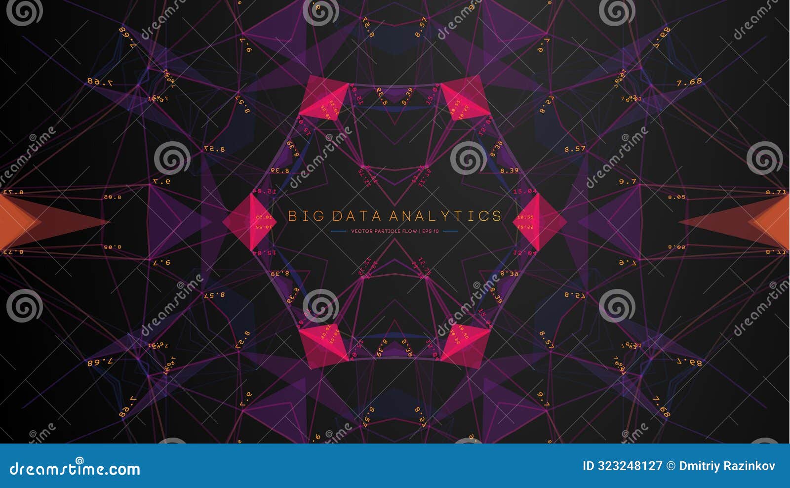 Big Data Analytics Concept with Geometric Patterns Stock Vector ...