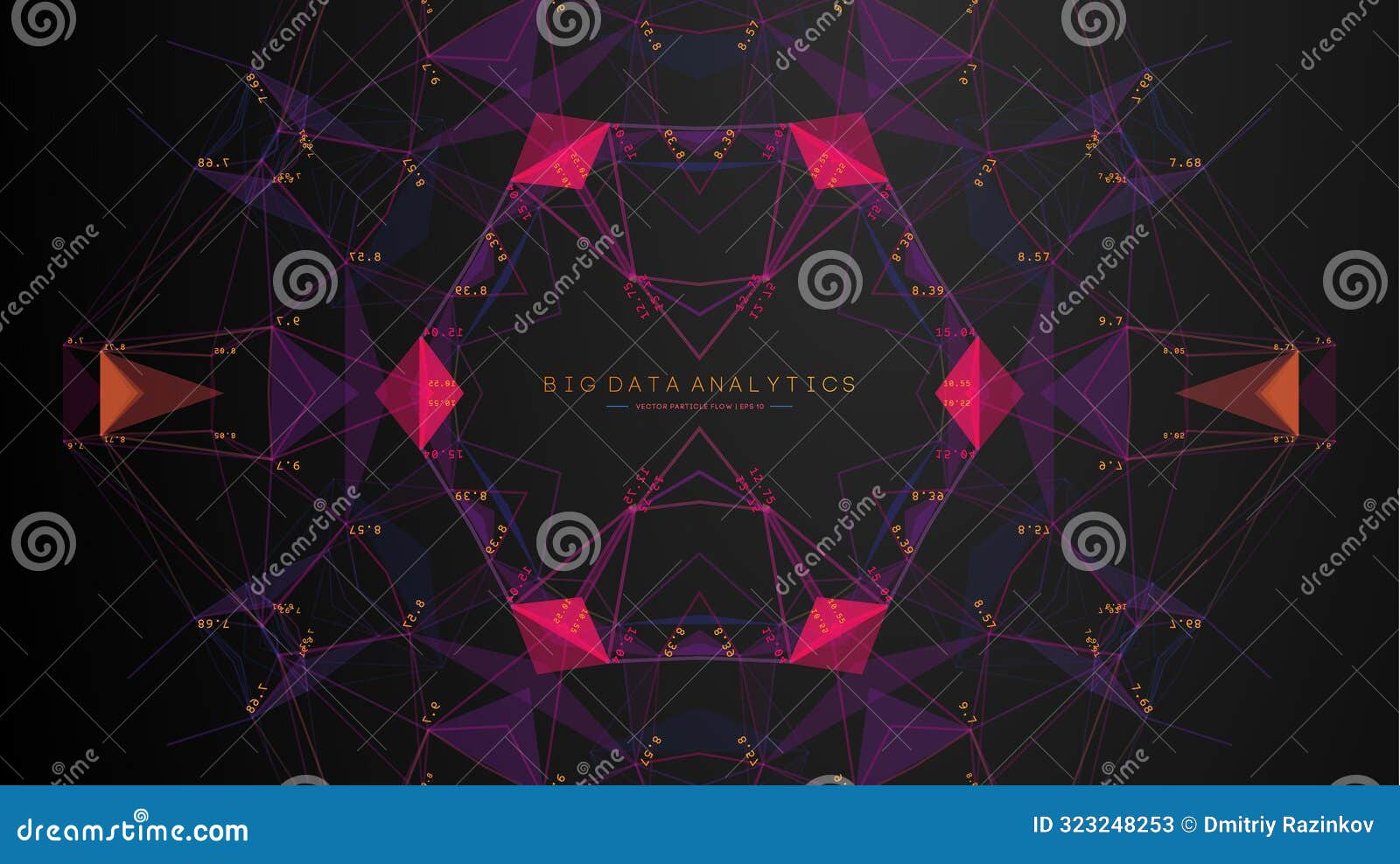 Big Data Analytics Concept with Geometric Patterns Stock Vector ...