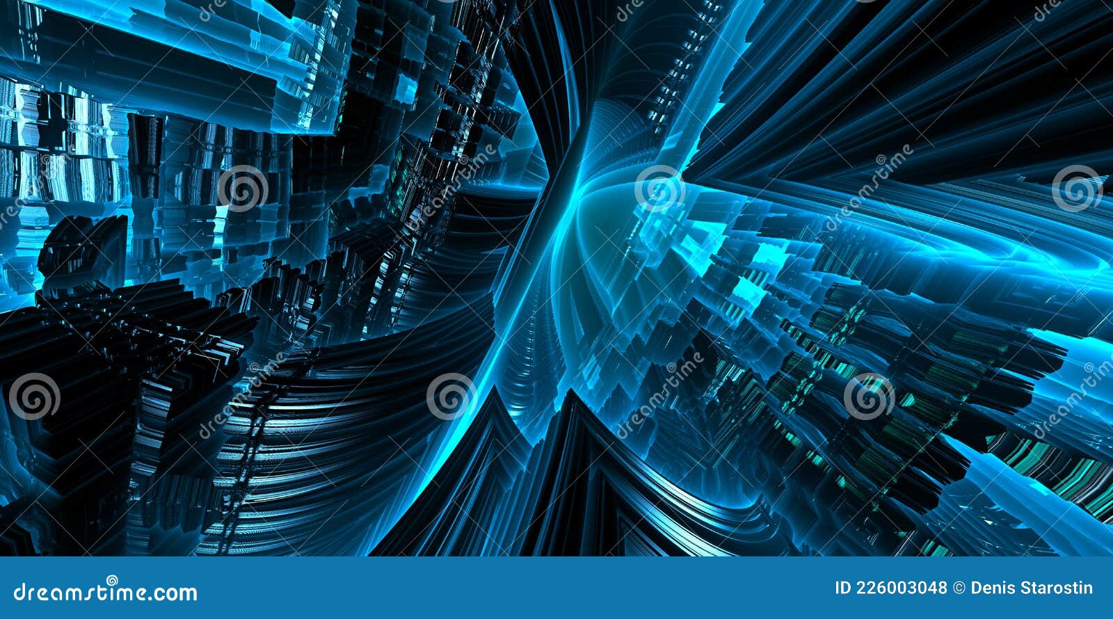 Digital Illustration of Futuristic Science Fiction Time Machine ...