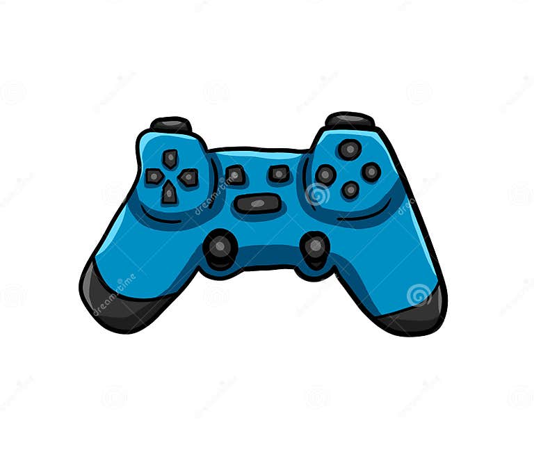 Epic Blue Game Controller stock illustration. Illustration of button ...