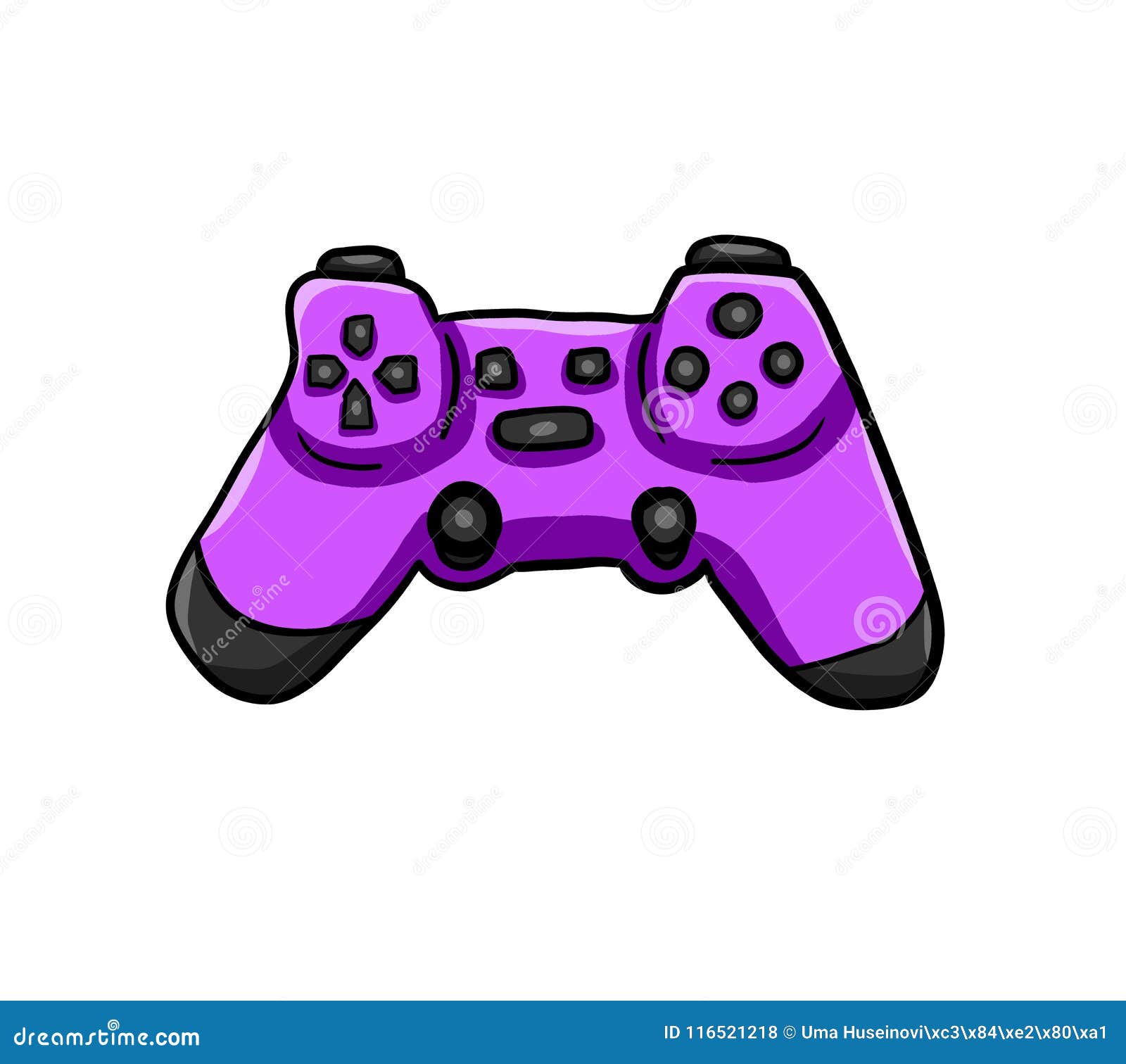 Purple Game Controller stock illustration. Illustration of grip - 116521218