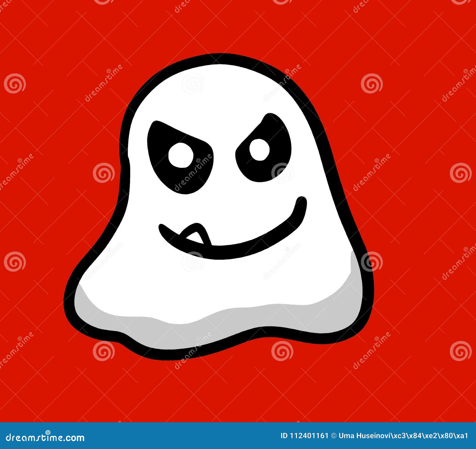Evil Ghost with a Red Background Stock Illustration - Illustration of ...