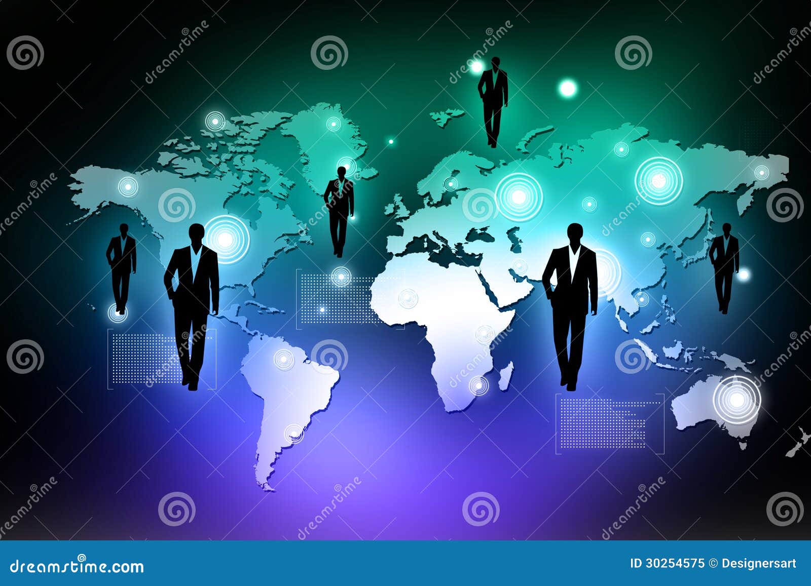 Global Business Network Concept Stock Illustration - Illustration of ...