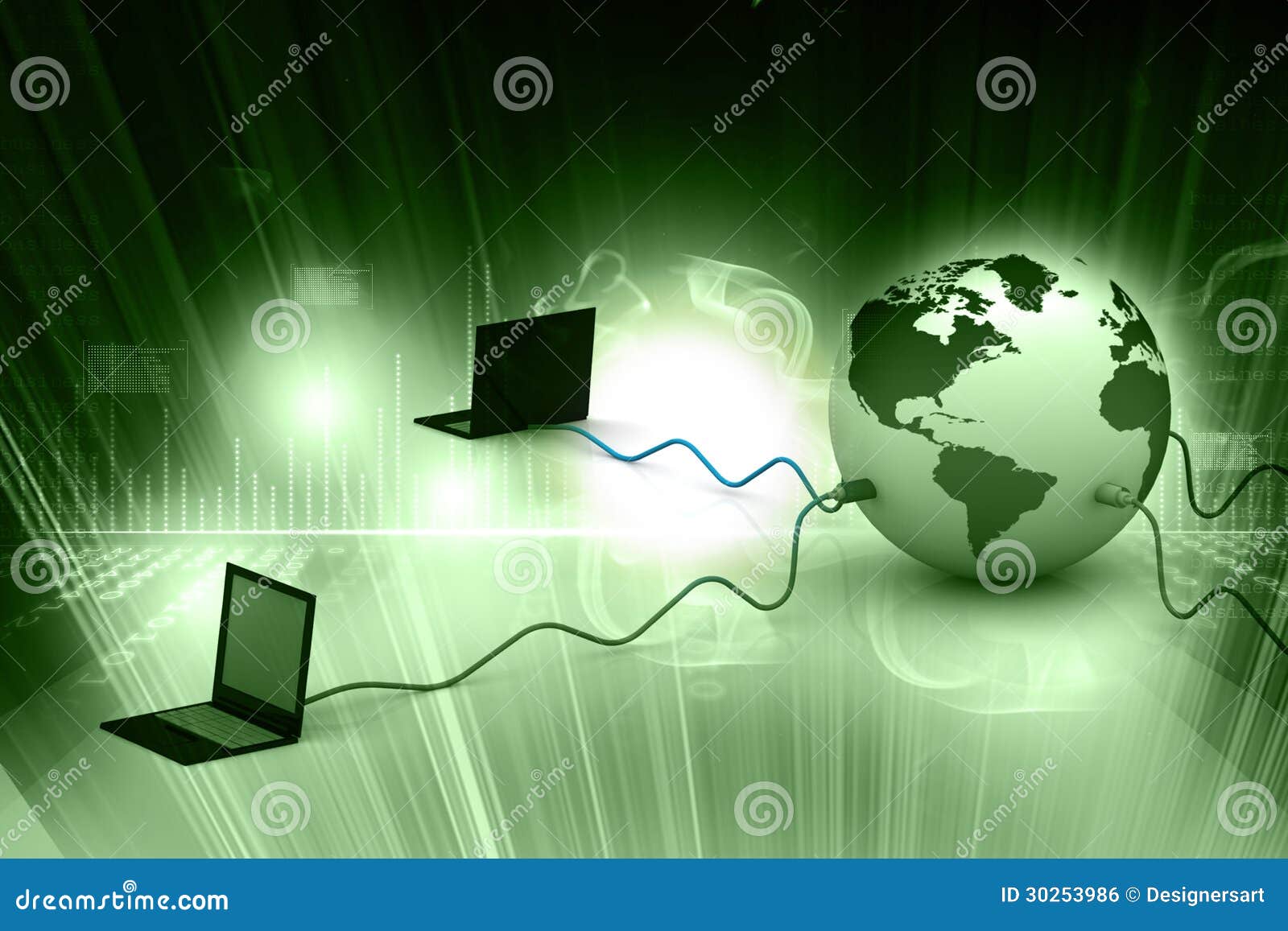 Global computer Network stock illustration. Illustration of world ...
