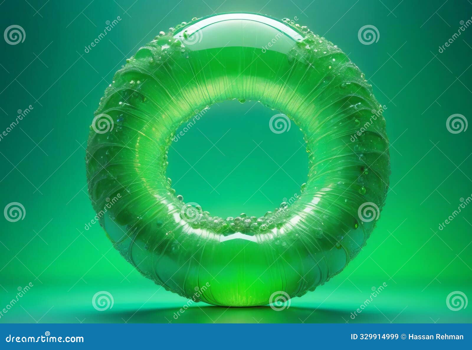 Digital Illustration of a Green Colored Torus with Sparkles Stock ...