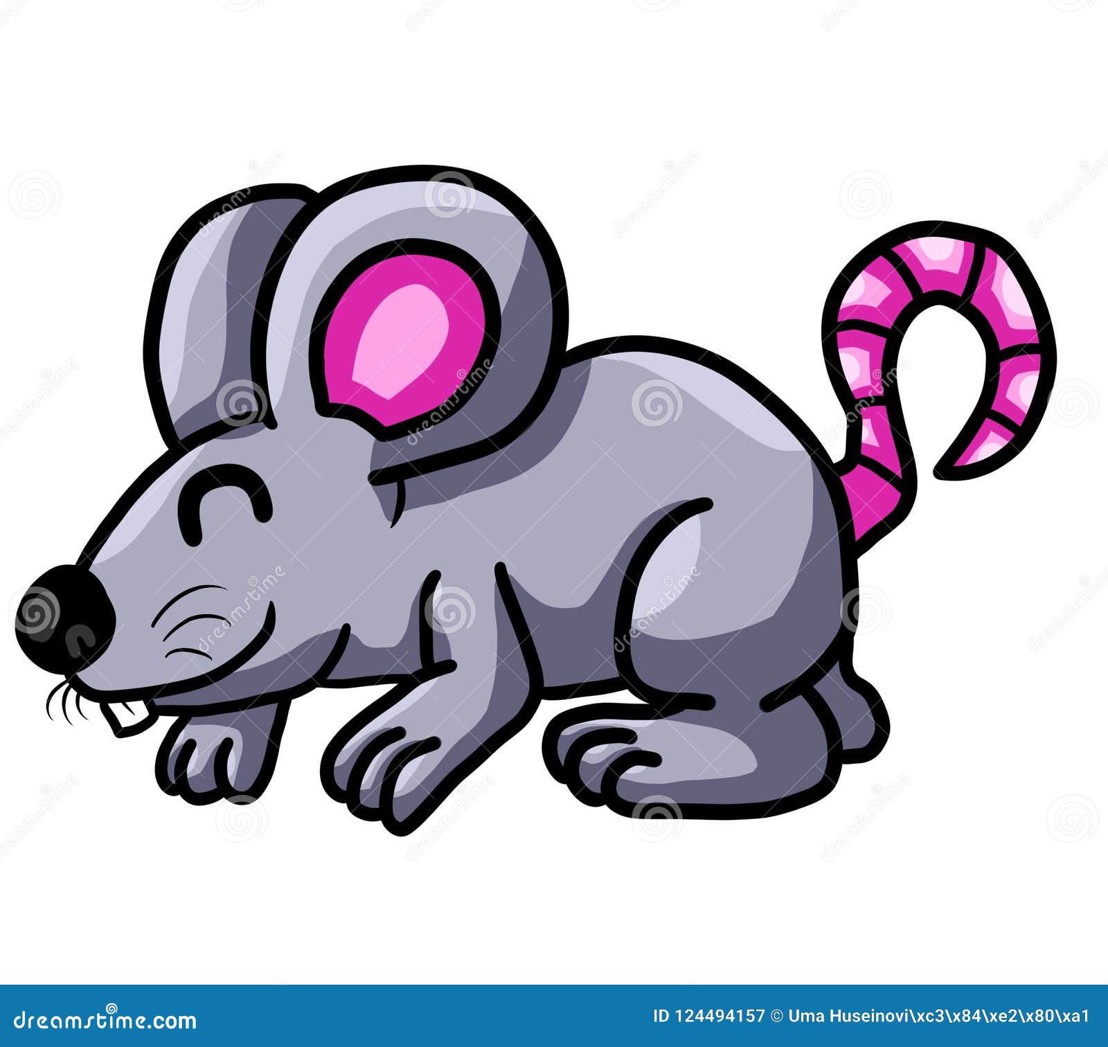 Really Adorable Happy Mouse Stock Illustration - Illustration of ...