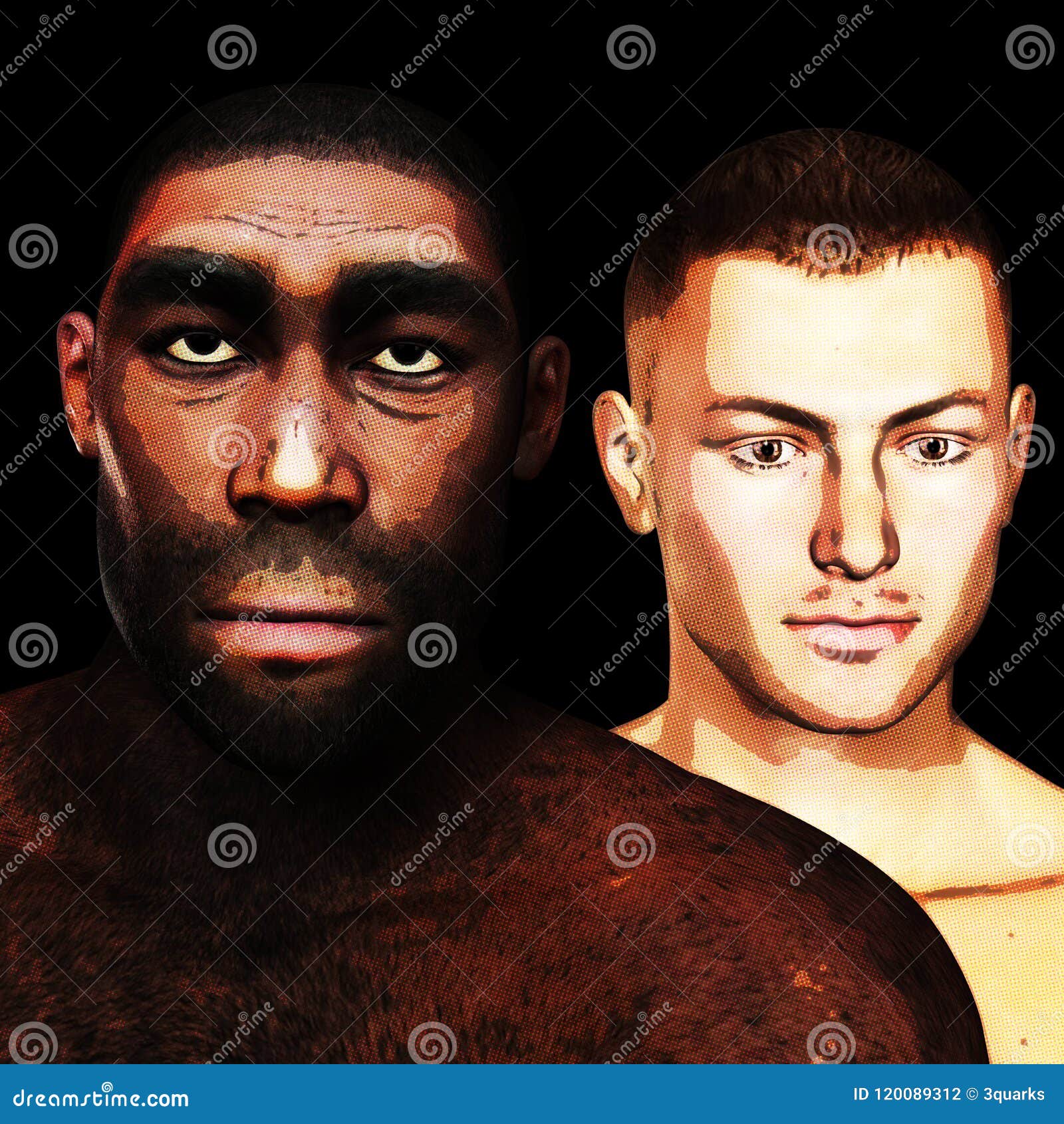 Digital Illustration of a Erectus Stock Illustration - Illustration of ...