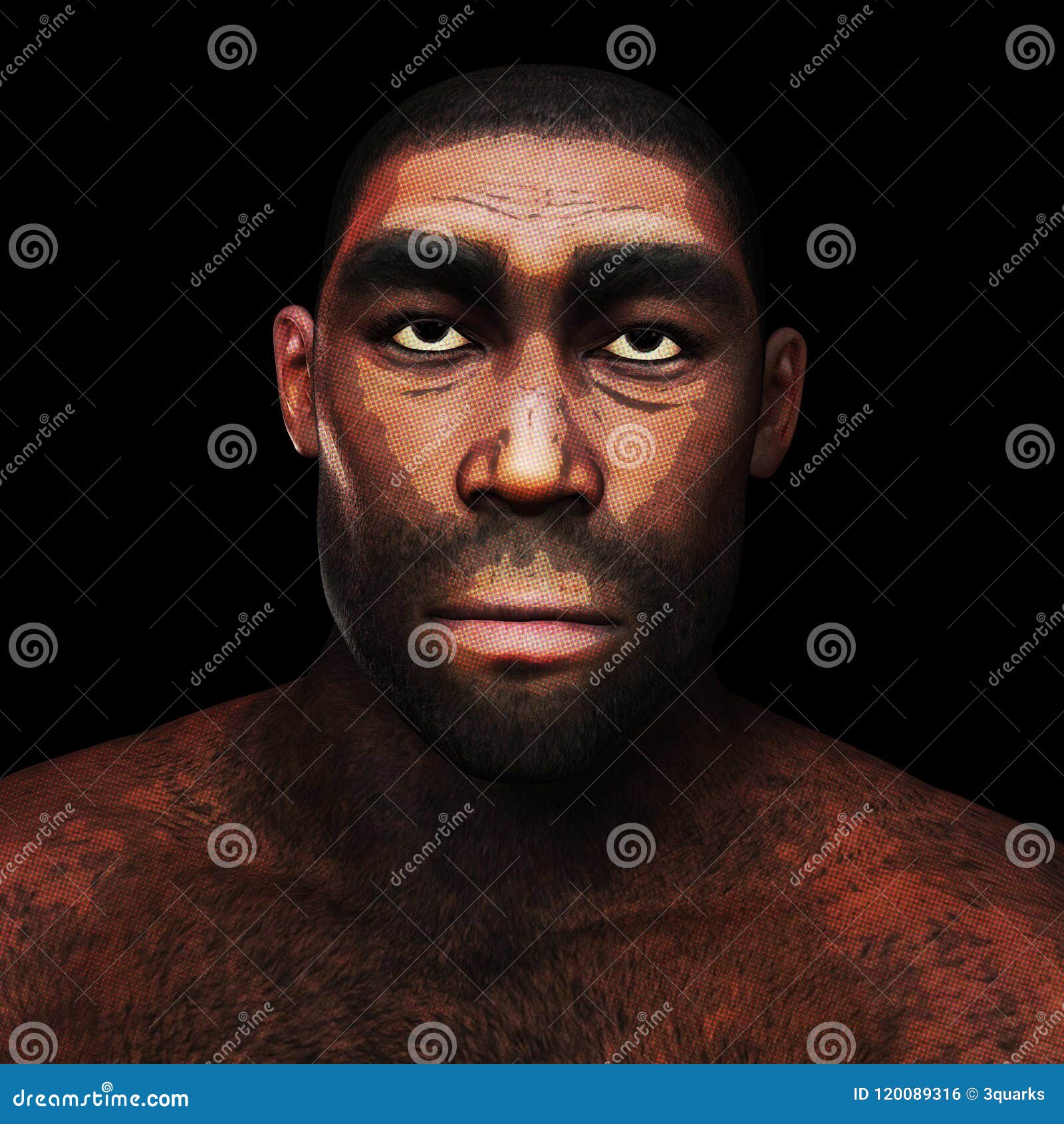 Digital Illustration of a Erectus Stock Illustration - Illustration of ...