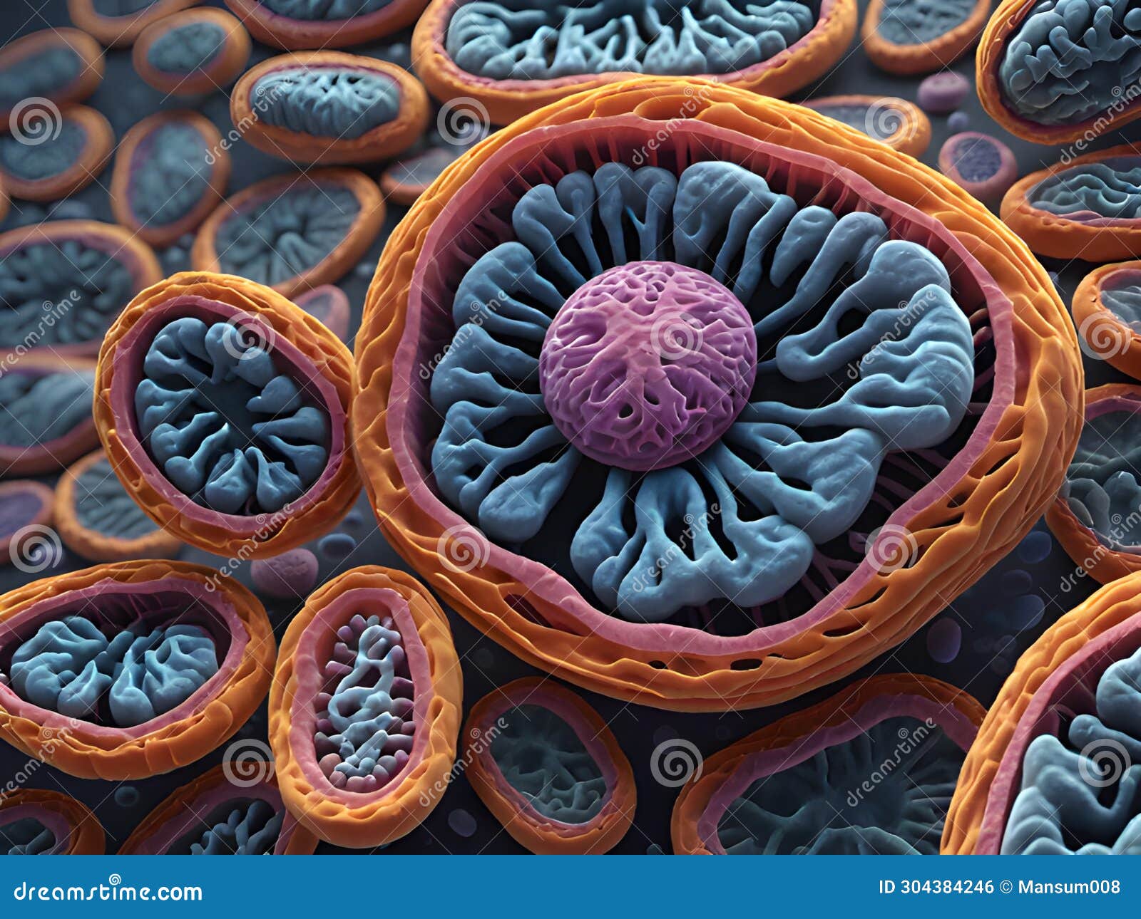 Digital Illustration of Human Cell Stock Illustration - Illustration of ...