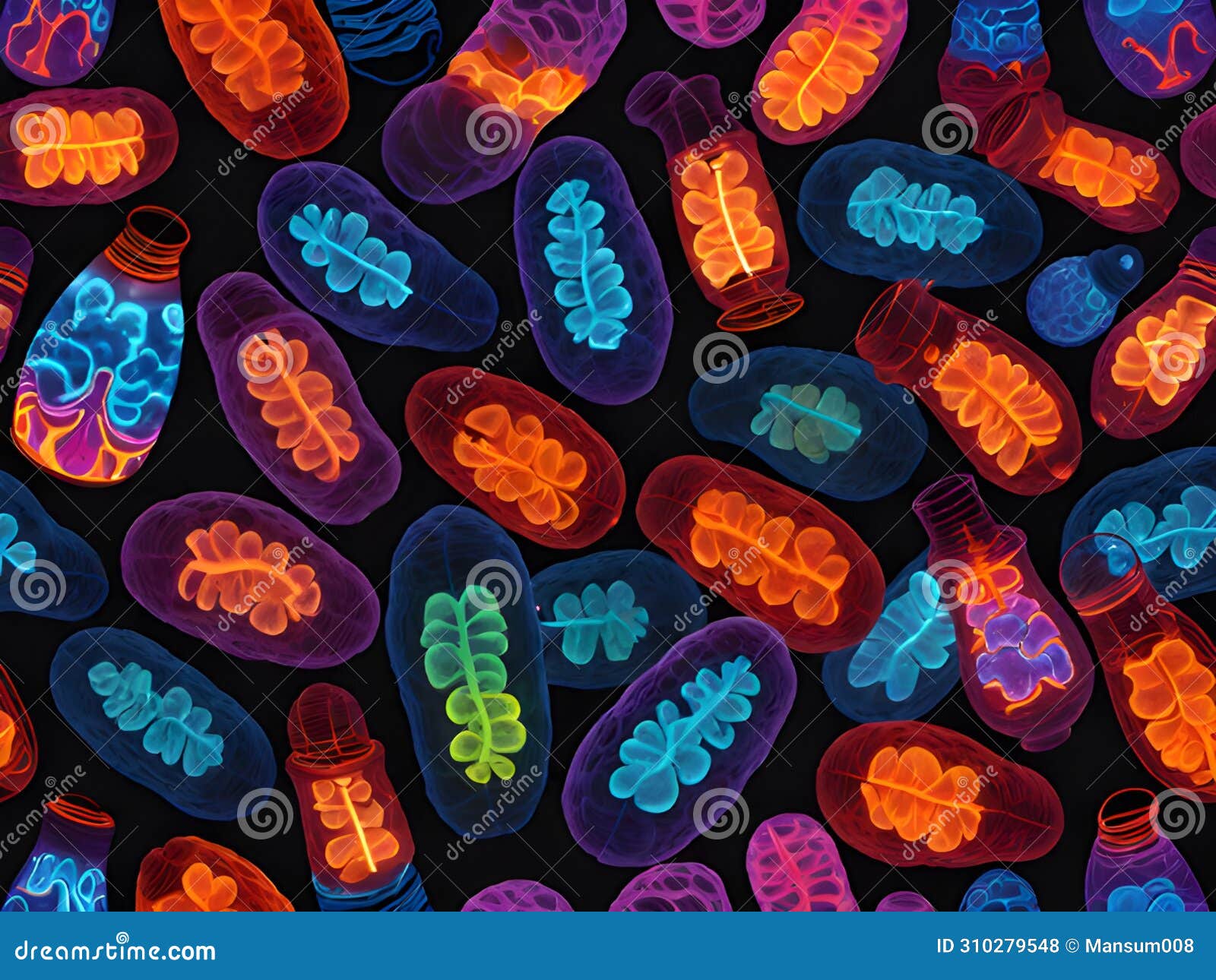 Digital Illustration of Human Cell with Cells Inside Stock Illustration ...