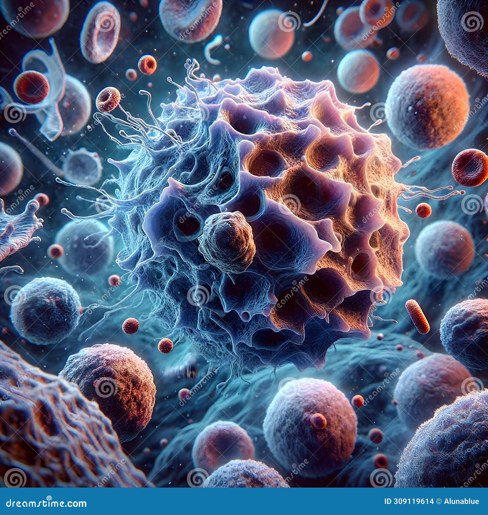 A Digital Illustration of Human Cells, Stock Photo - Image of human ...