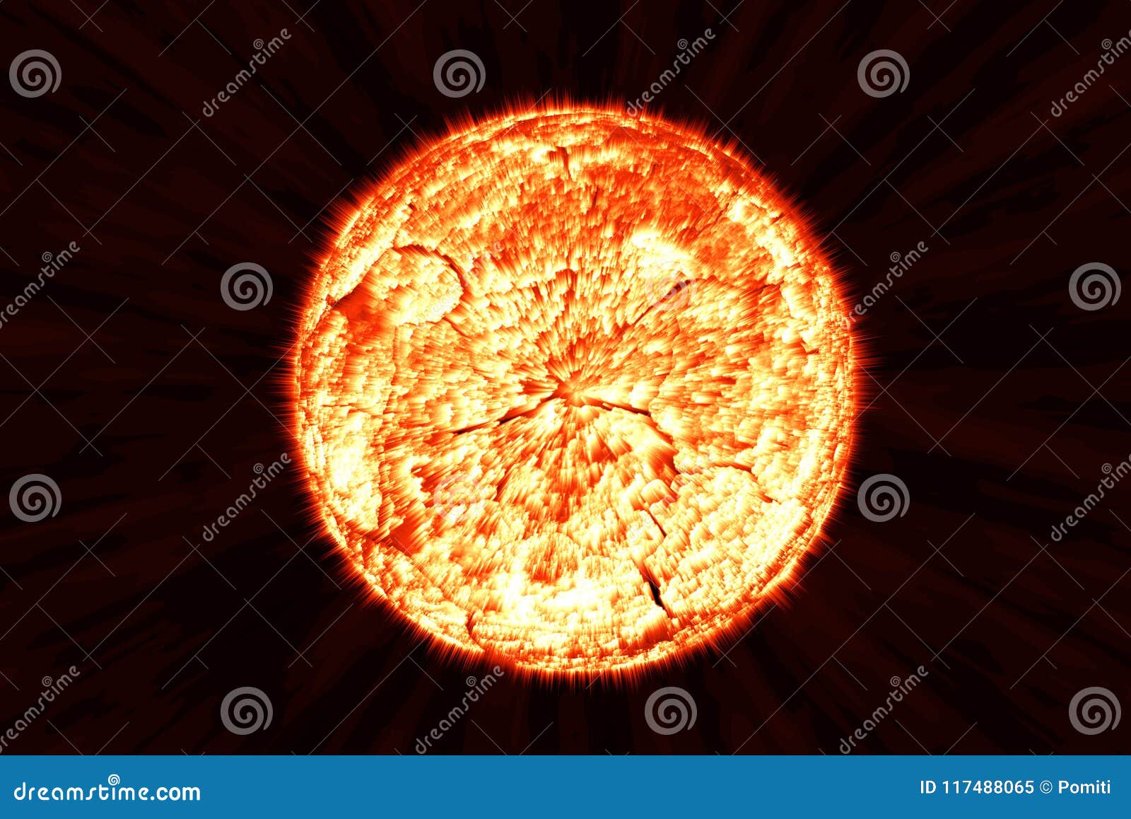 Digital Illustration Image of an Exploding Planet Stock Illustration ...