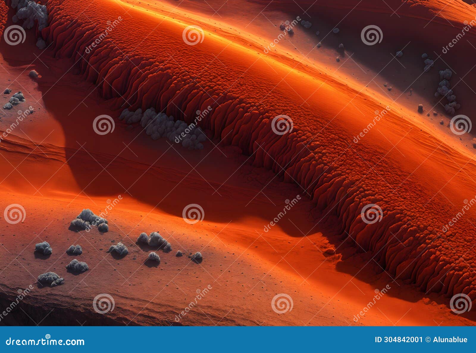 A Digital Illustration of Life on Mars. Stock Illustration ...