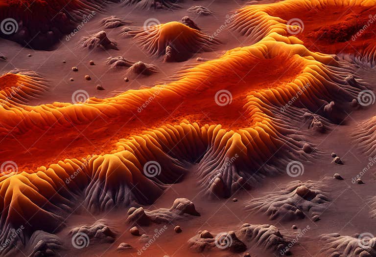 A Digital Illustration Of Life On Mars Stock Illustration Illustration Of Rock Fantastic
