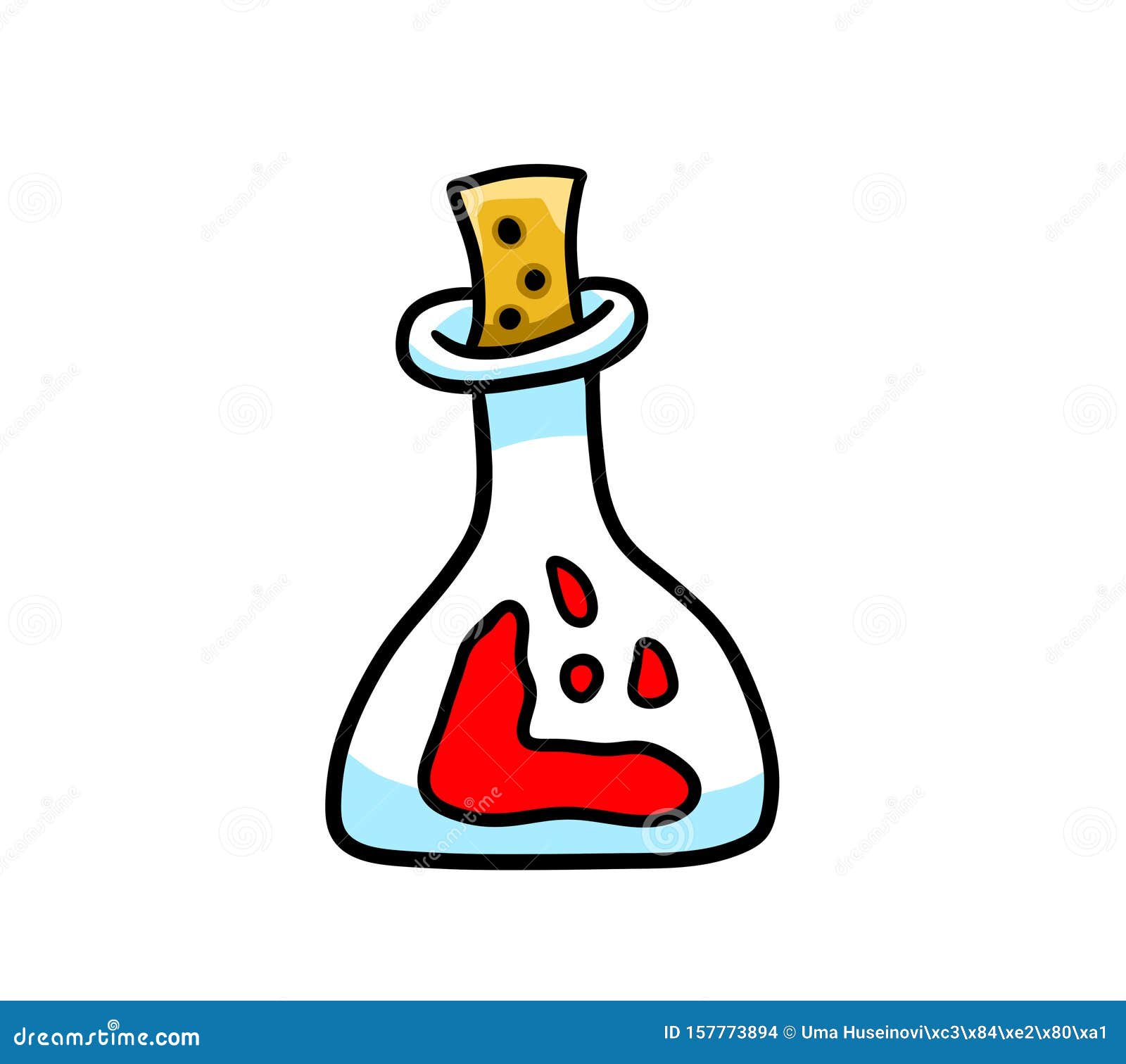 Magical Red Potion stock illustration. Illustration of liquid - 157773894