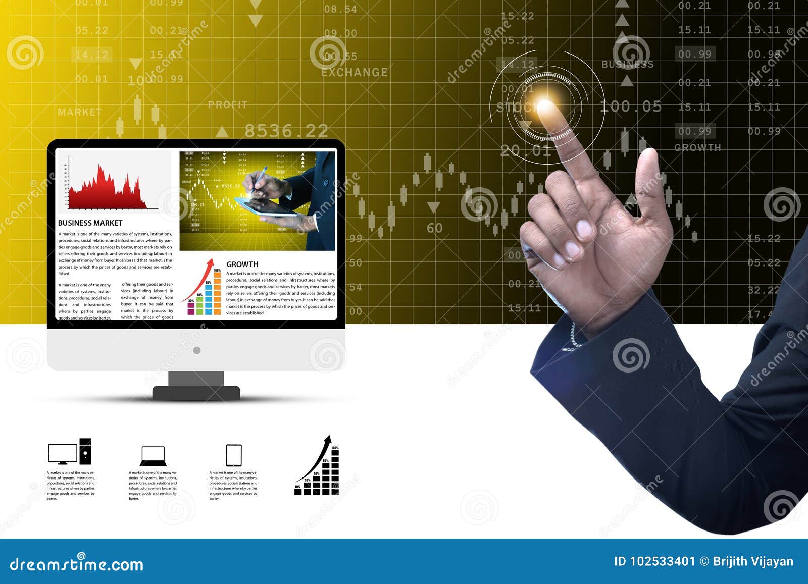 Man Touching Stock Market Graph Stock Image - Image of internet ... Man Touching Stock Market Graph Stock Image - Image of internet ...