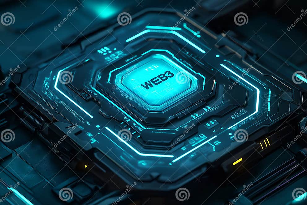 A Digital Illustration of a Microchip Labeled â€œWeb3,â€ Symbolizing ...