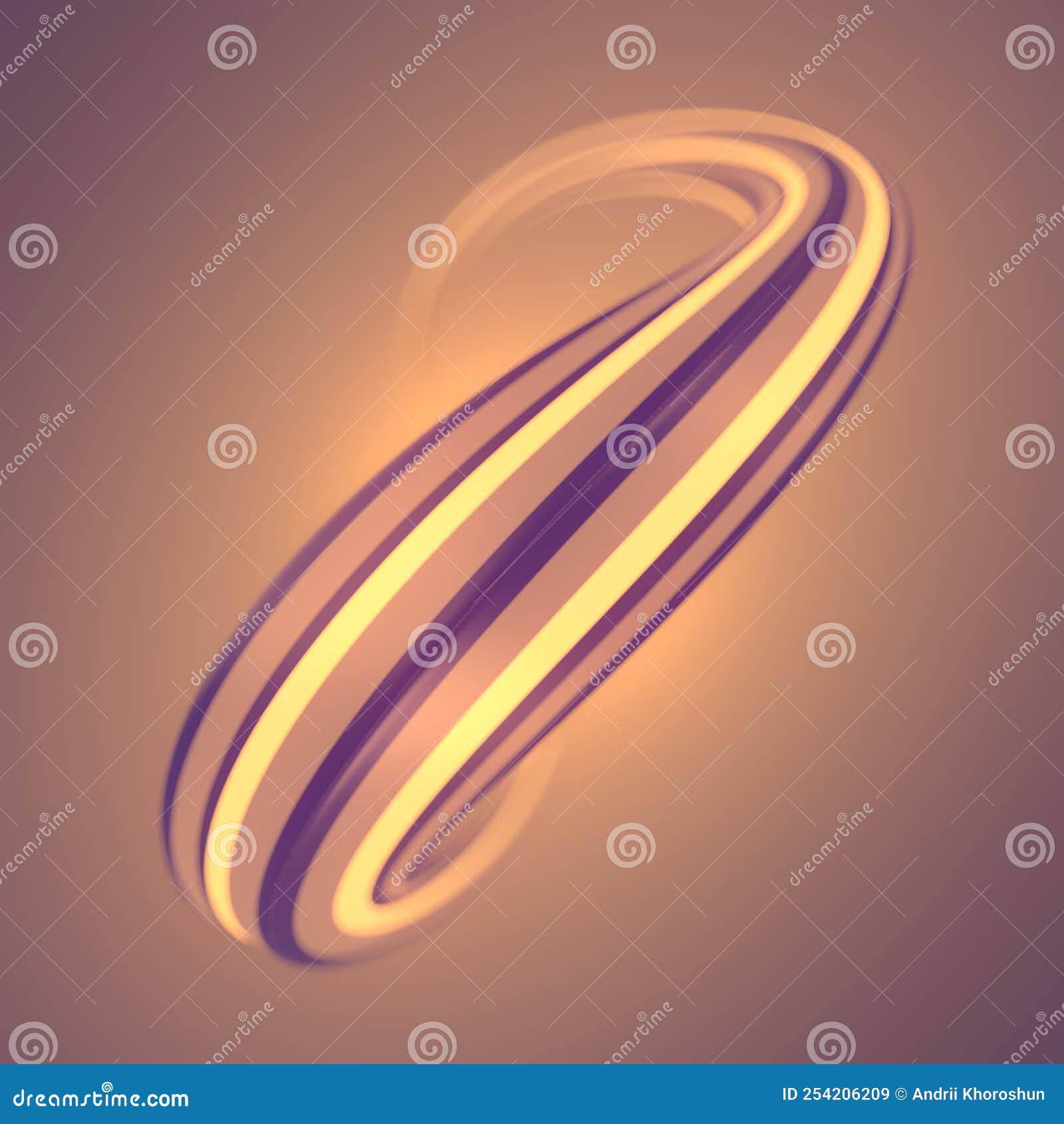 Digital Illustration of Multi-color Mobius Spinning Math Figure ...