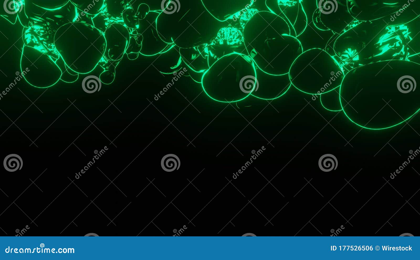 Digital Illustration of Multiplying Bacterial Cells Against a Black ...