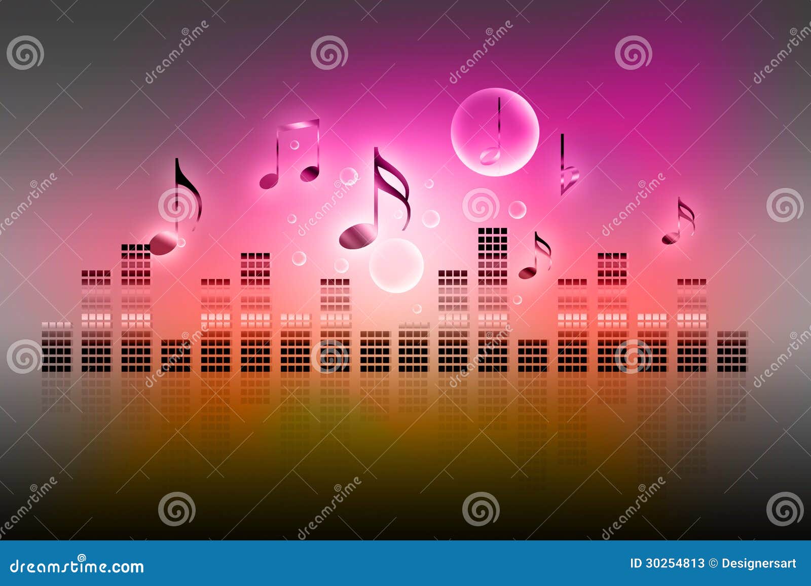 Music background stock illustration. Illustration of insect - 30254813