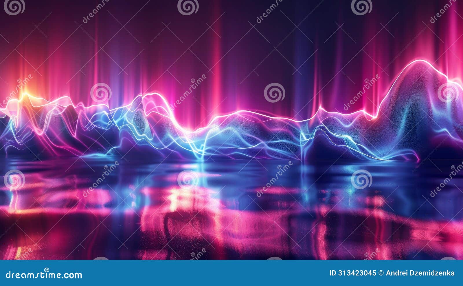 A Digital Illustration of a Mysterious Geomagnetic Phenomenon with Neon ...