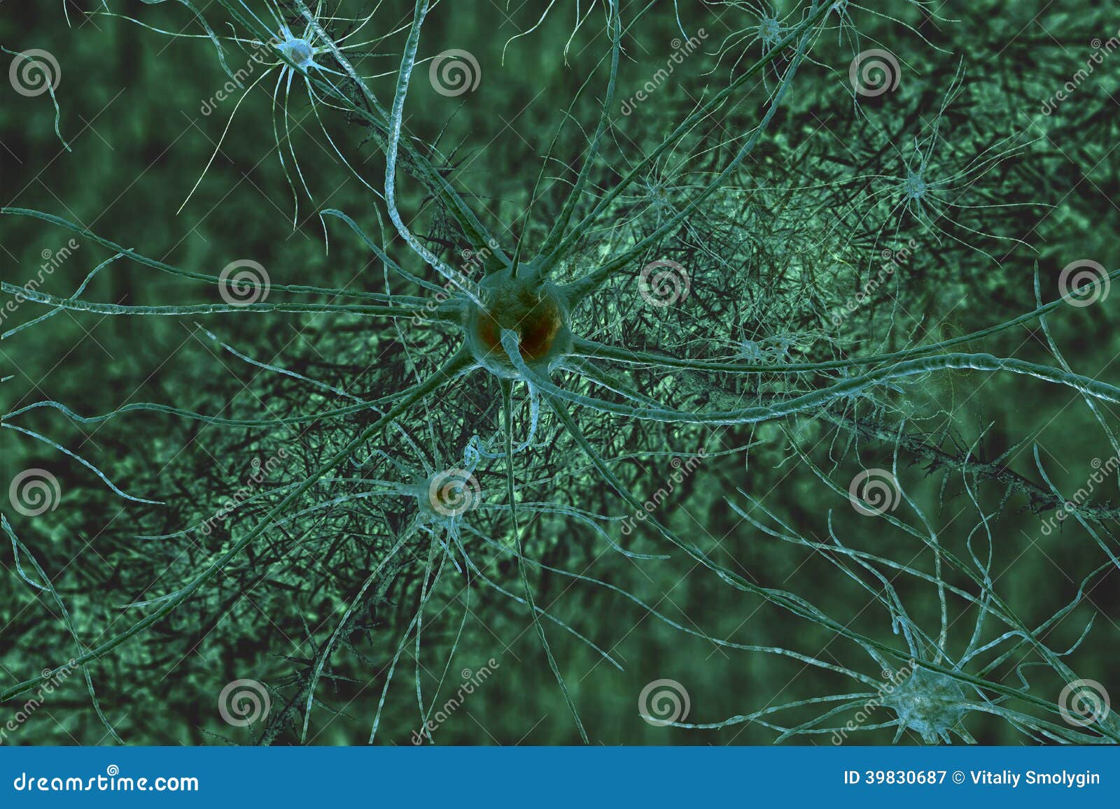 Digital Illustration Neurons Cell Stock Image - Image of helix, medical ...