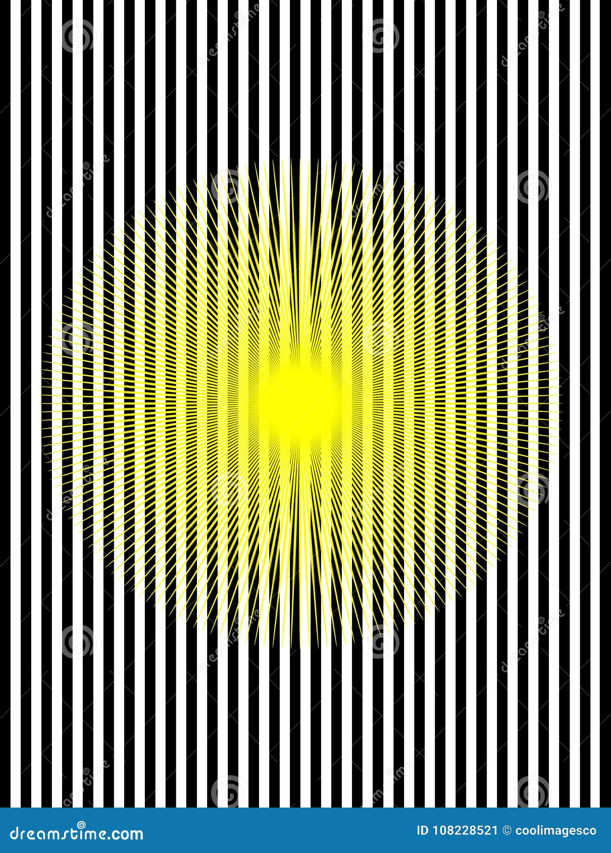 A Digital Illustration of an Optical Illusion Made of Black and White ...