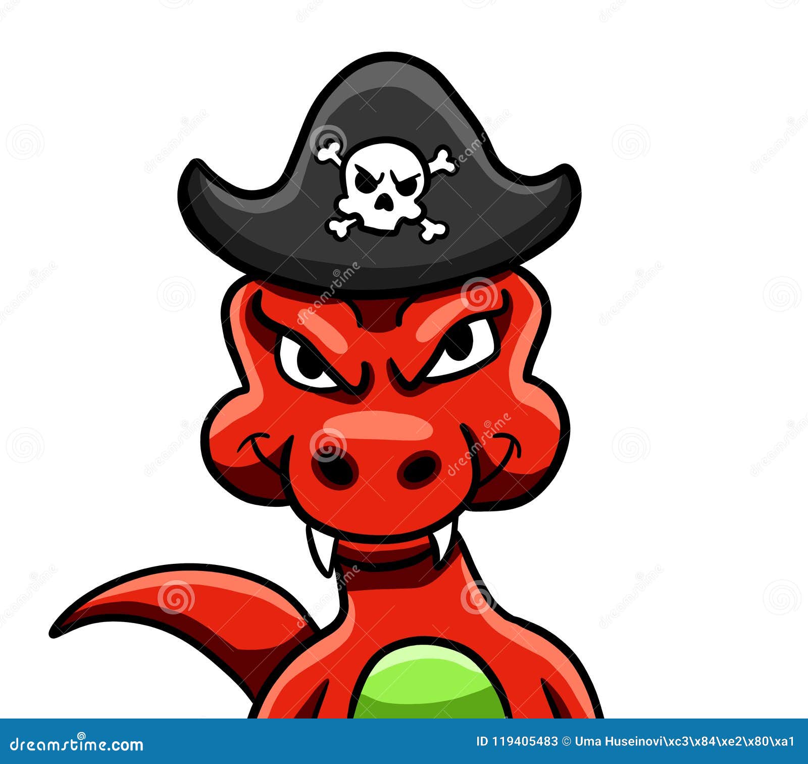 Pirate T Rex stock illustration. Illustration of lovely - 119405483