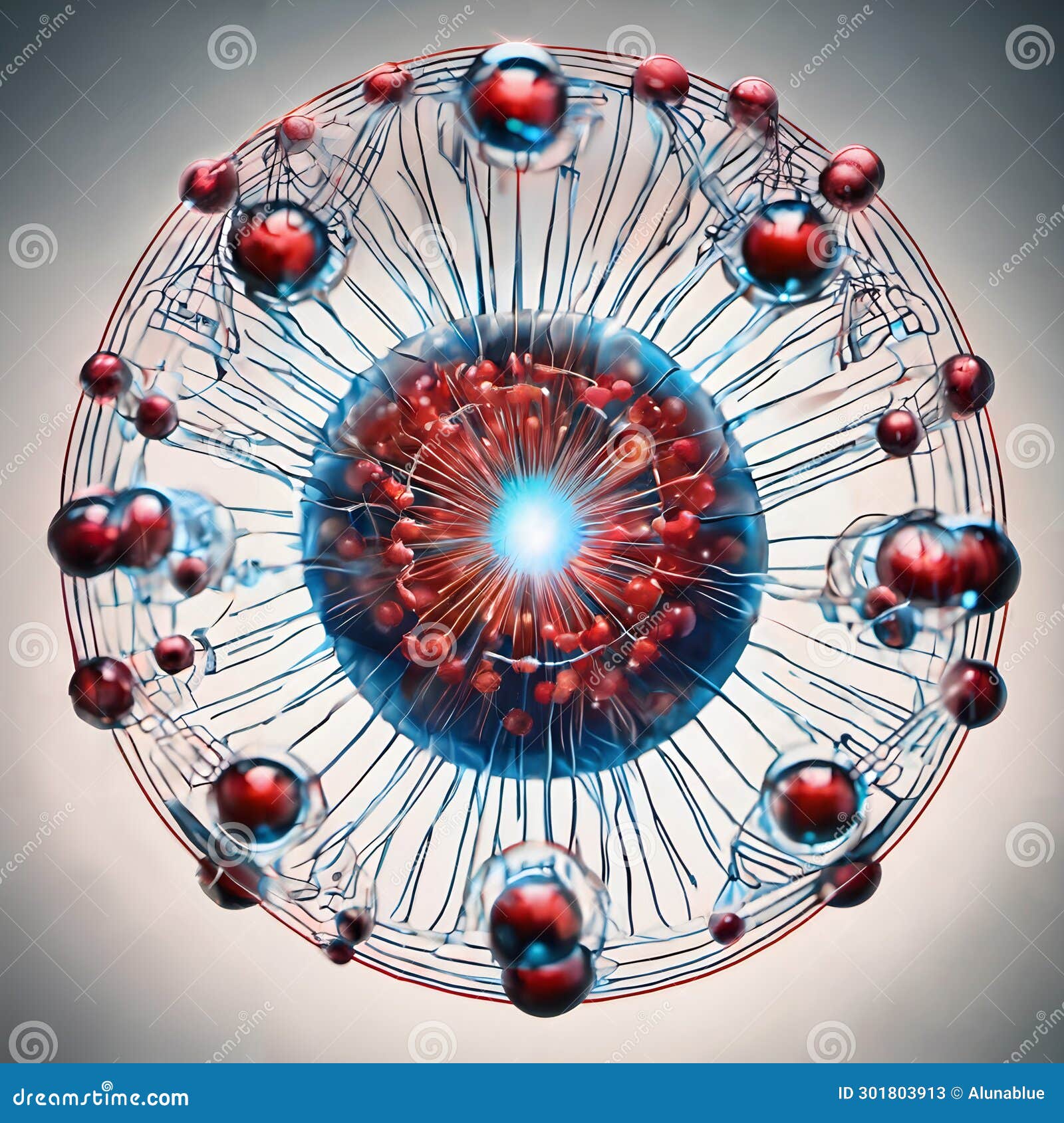 A Close Up Digital Illustration of Circular Quantum Geometry. Stock ...